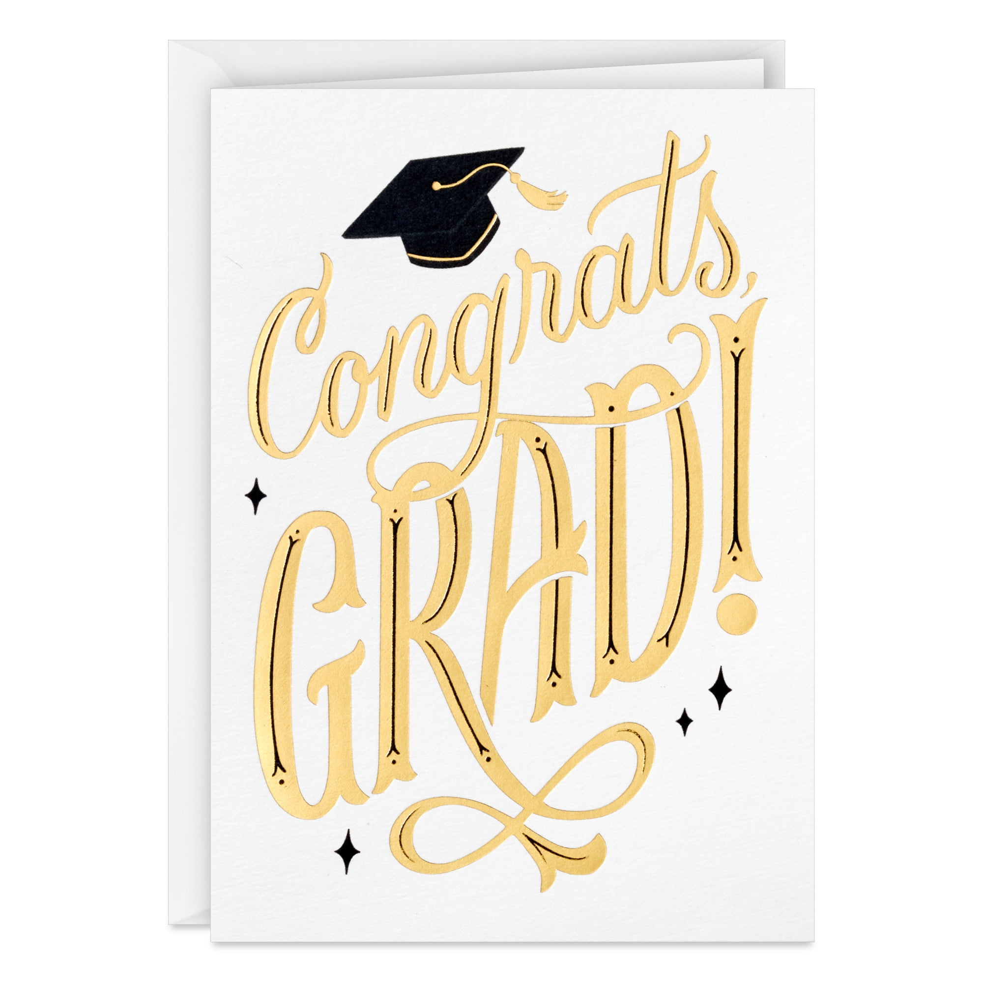 Hallmark Graduation Notes (Embellished Congrats), Pack of 10 - Walmart.com