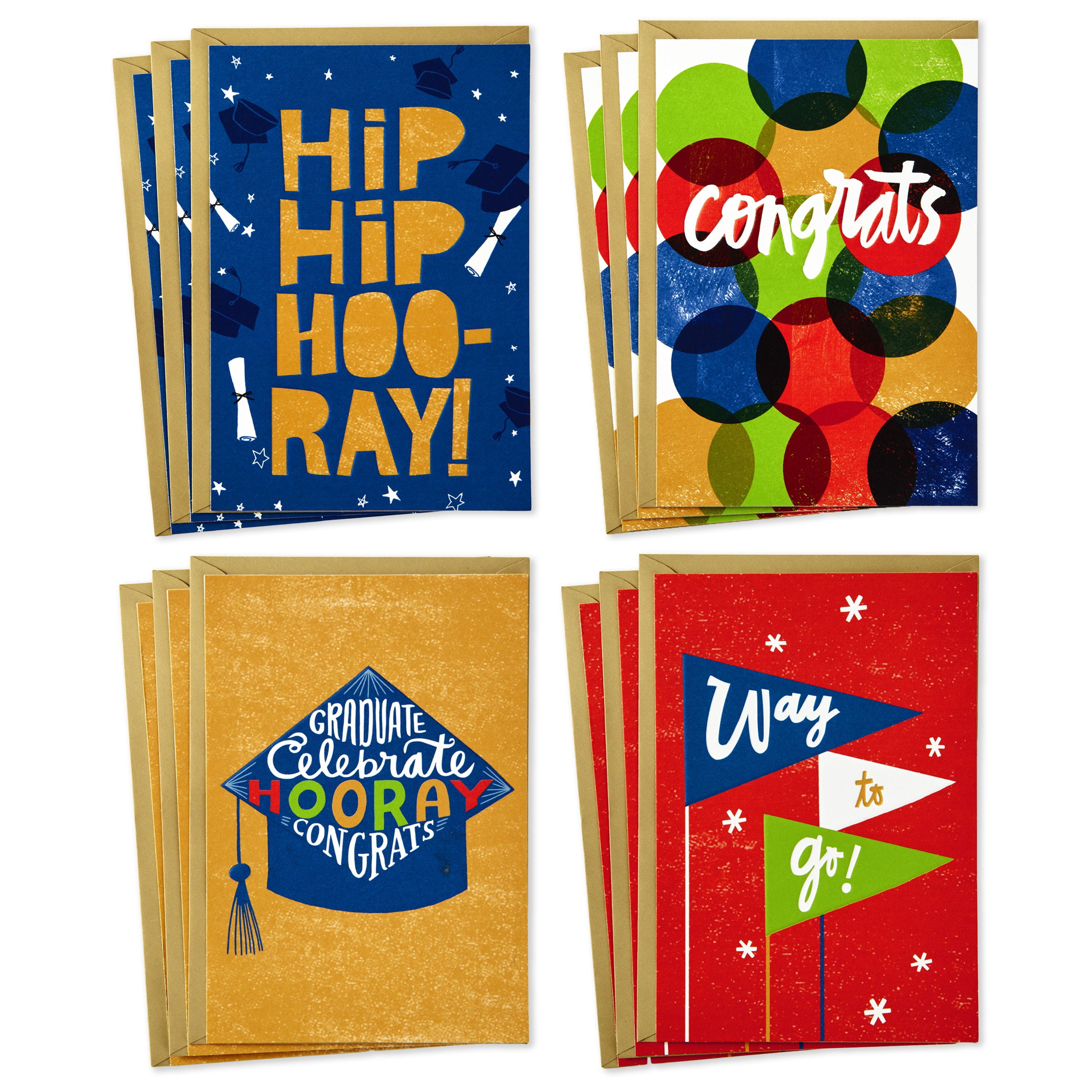 Hallmark Graduation & Congrats Greeting Card Multipack (Set of 12 Cards ...
