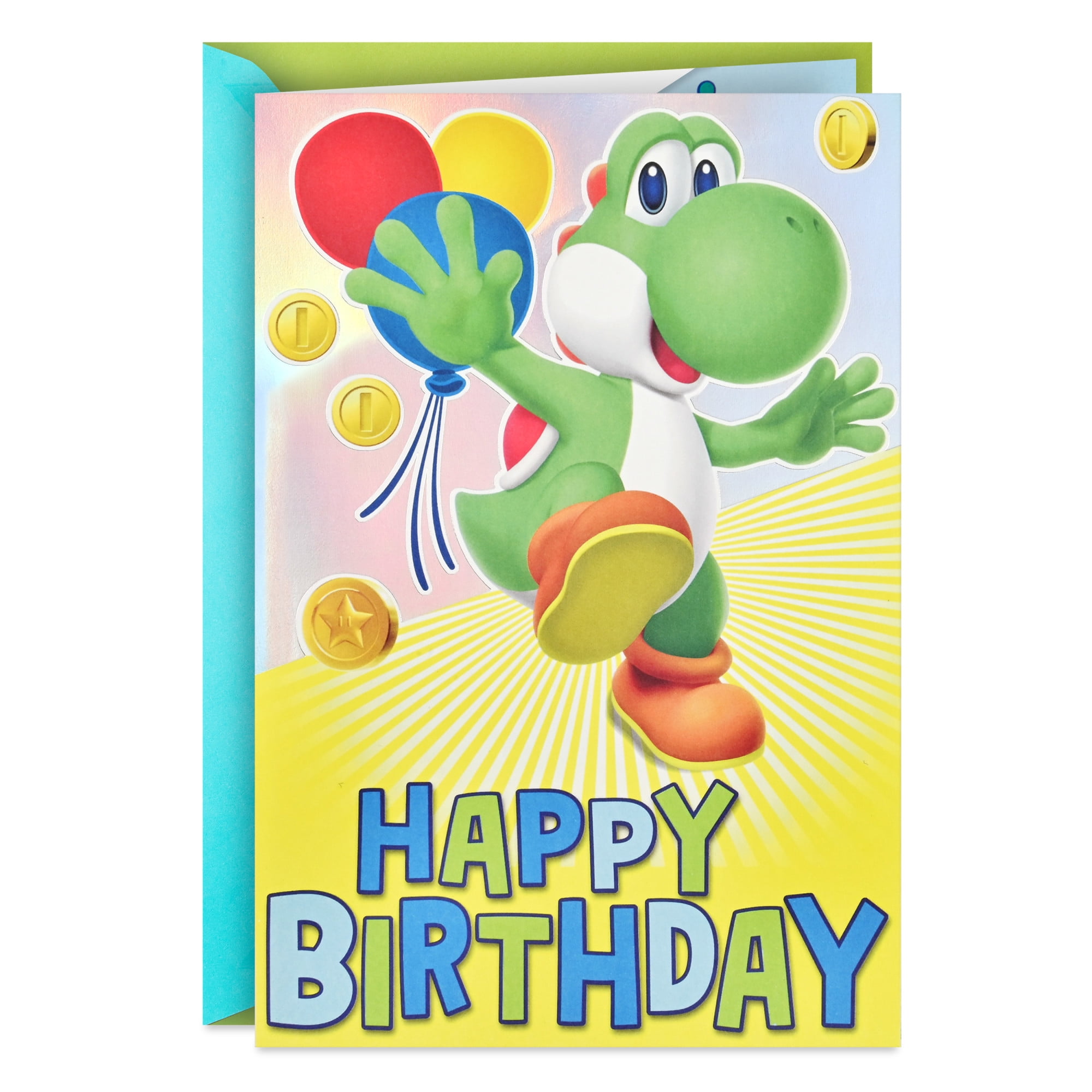 Hallmark Nintendo Super Mario Birthday Card for Kids (Day Full of Fun ...