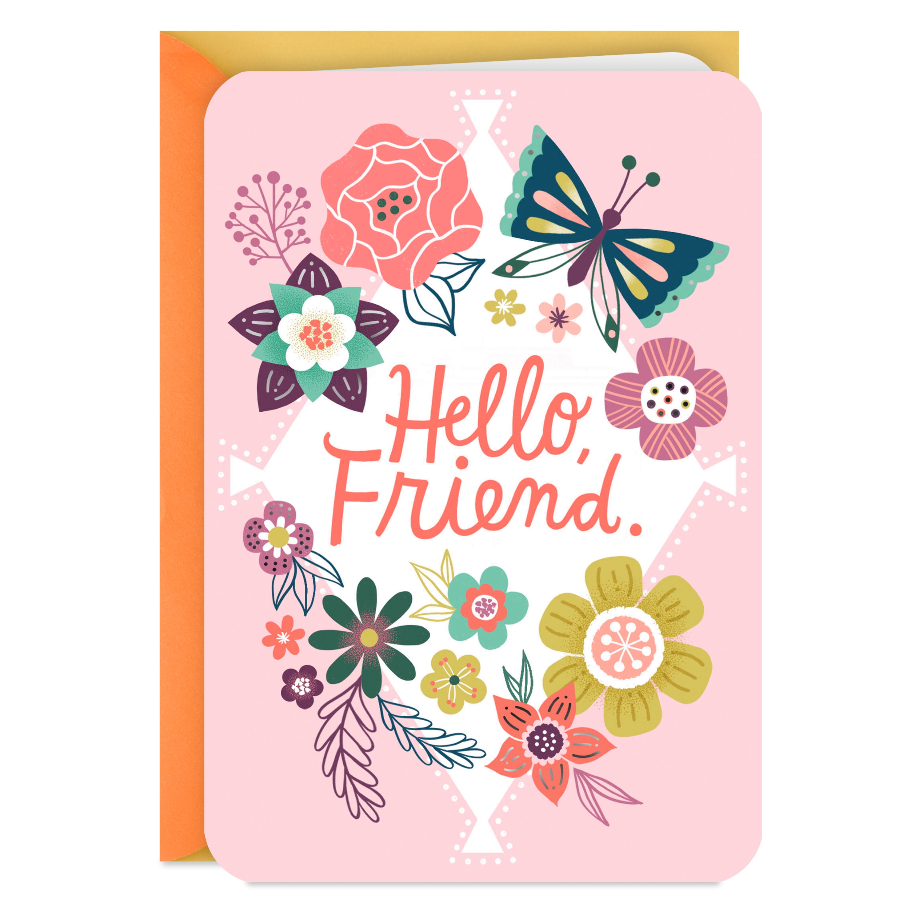 Hallmark Just Because Friendship Card (Flowers and Butterflies ...