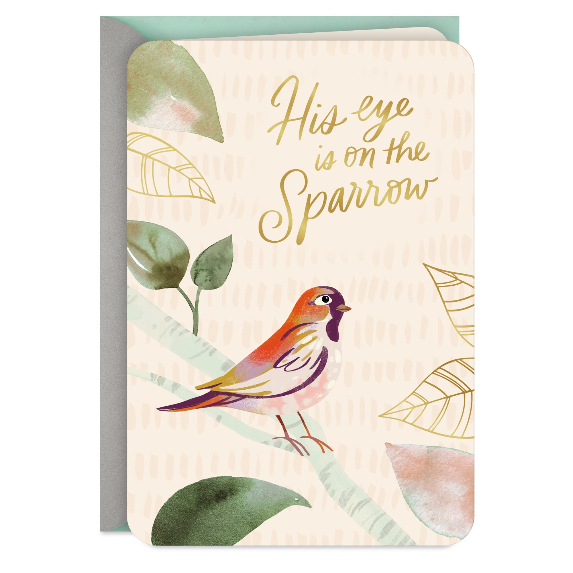 Hallmark Mahogany Sympathy Card (His Eye Is on the Sparrow) - Walmart.com