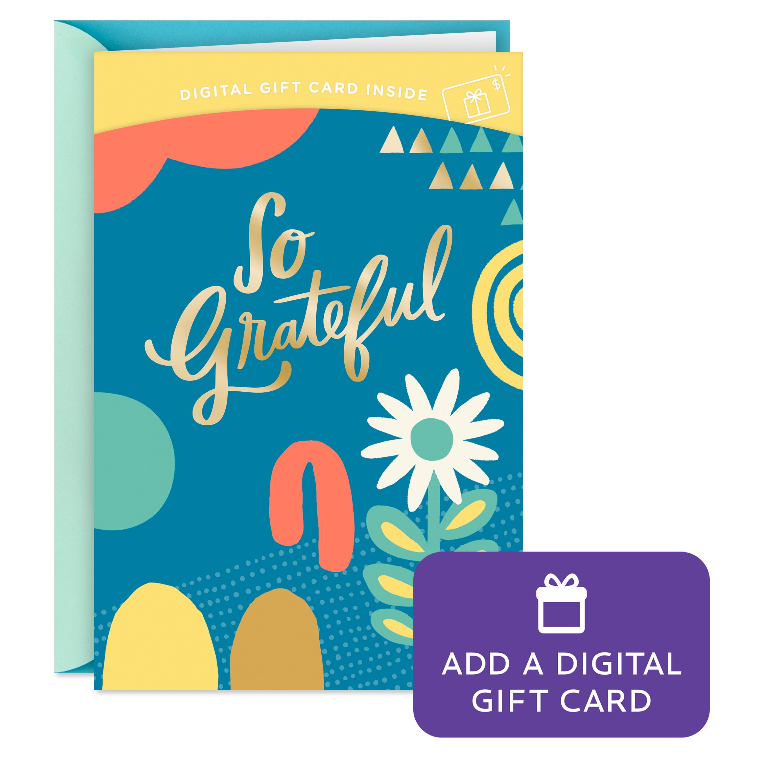Hallmark Gift Card Greeting Thank-You Card (So Grateful for You ...