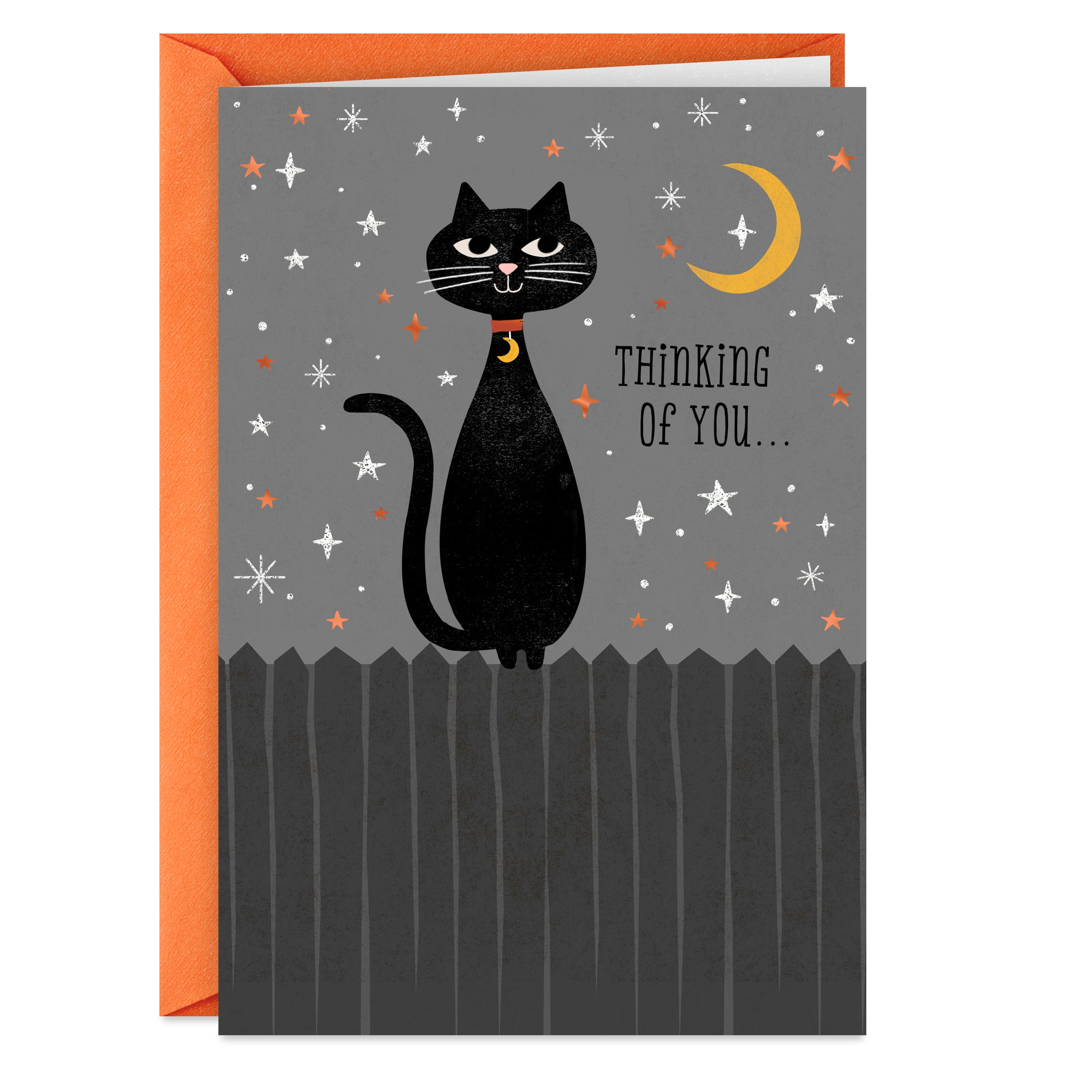Hallmark Halloween Greeting Card (Black Cat Thinking of You) - Walmart.com