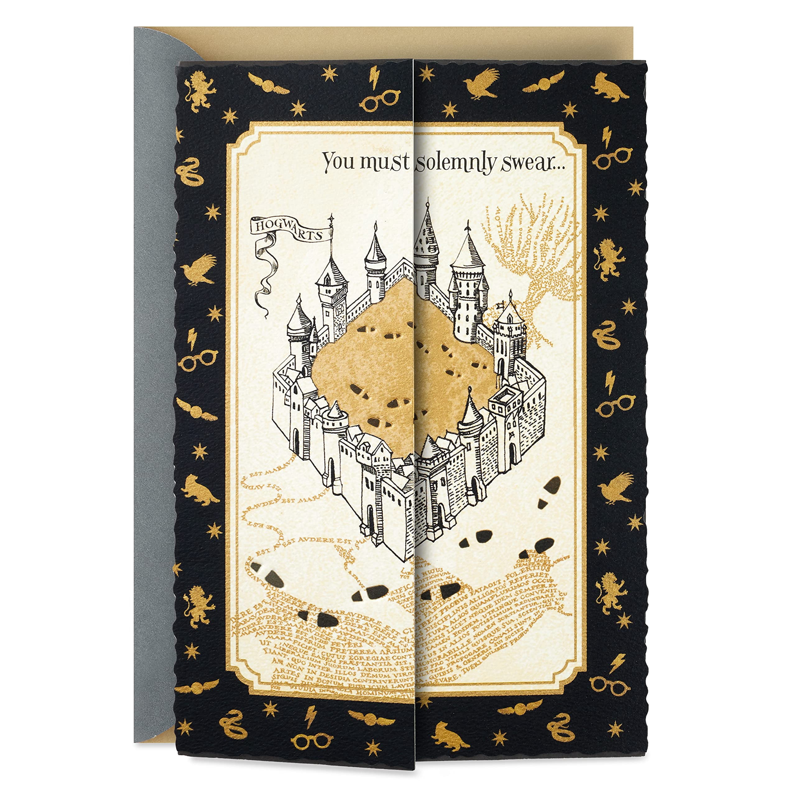 Hallmark Harry Potter Birthday Card (Marauder's Map) - Walmart.com