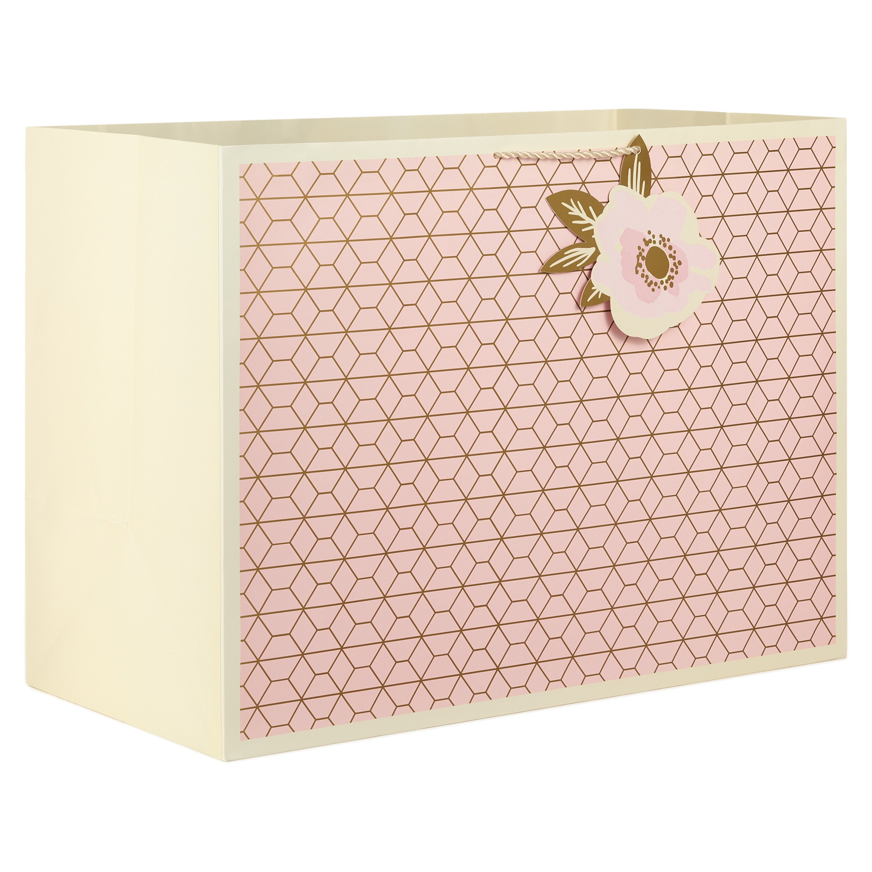 Hallmark Jumbo Horizontal Gift Bag (Pink Geometric) - Walmart.com