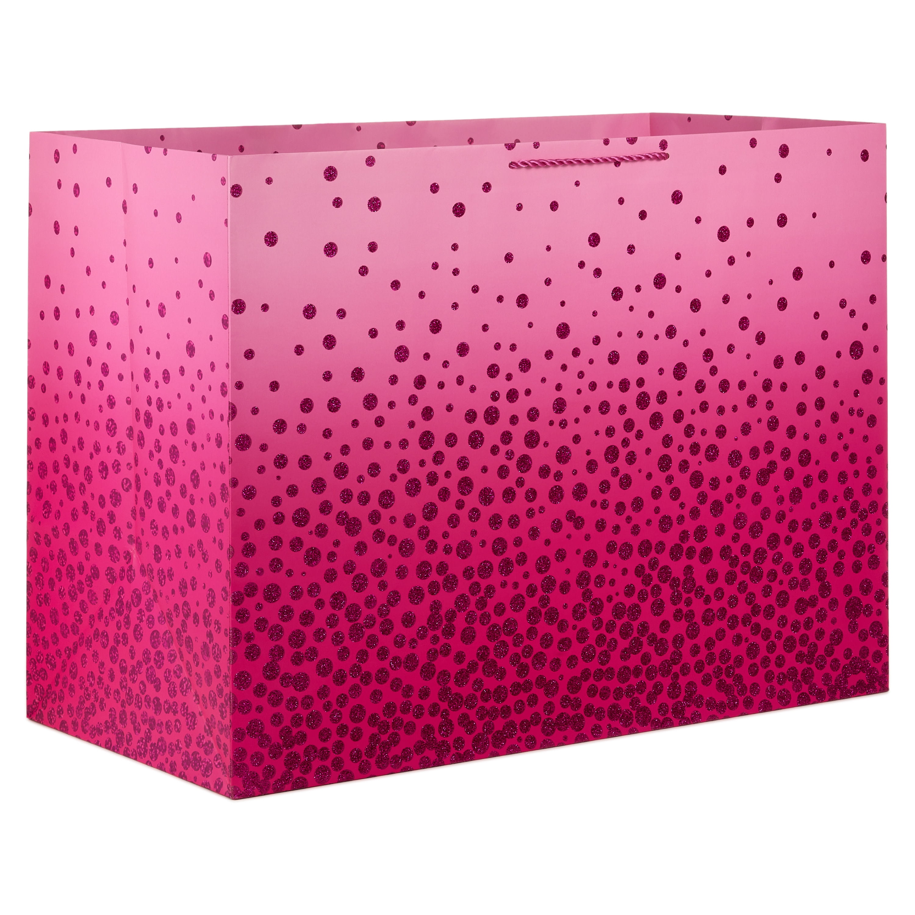 Hallmark Jumbo Horizontal Gift Bag (Pink with Cascading Pink Dots ...