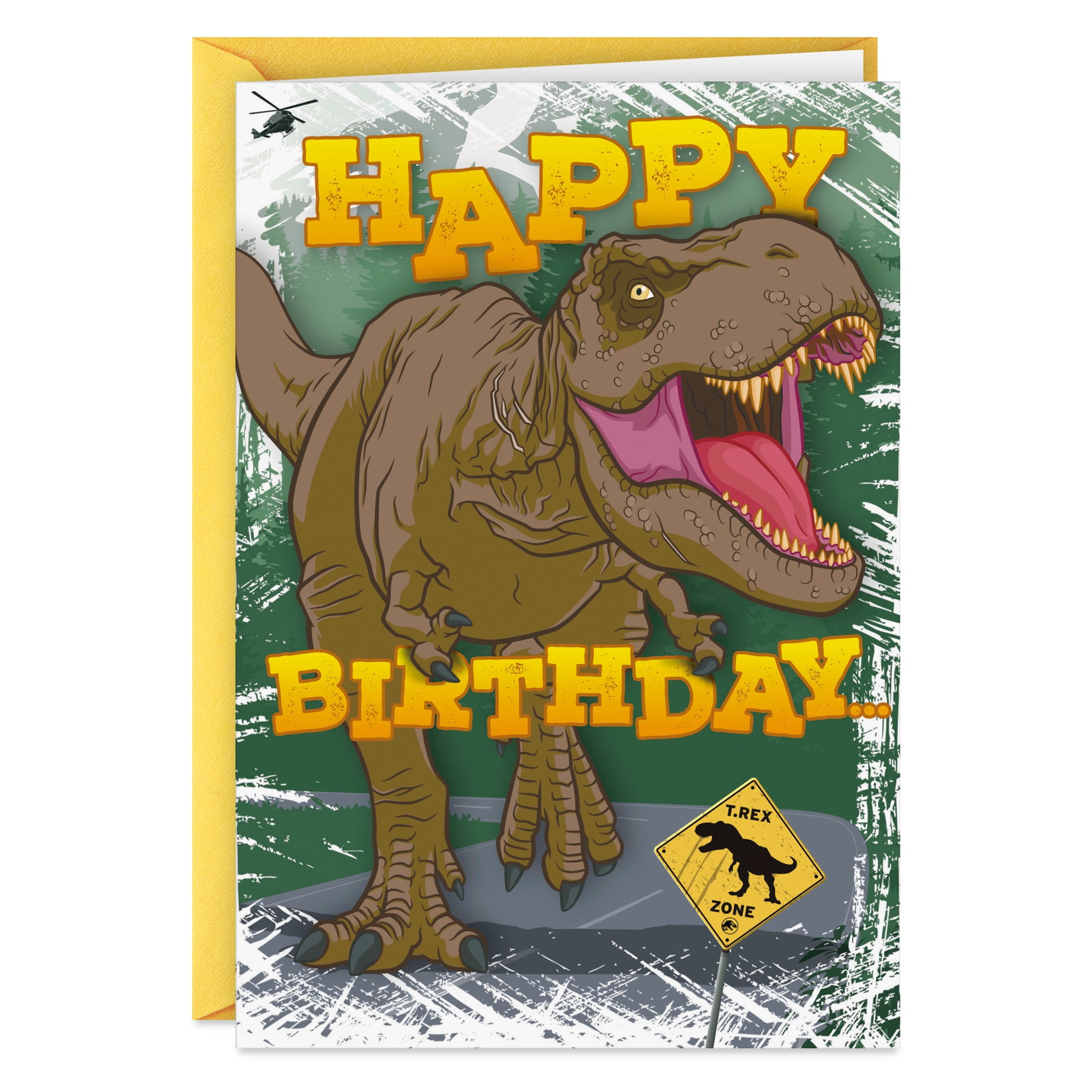 Hallmark Sentimental Studios A Hmk Co. Birthday Card - Bday Jurrasic ...
