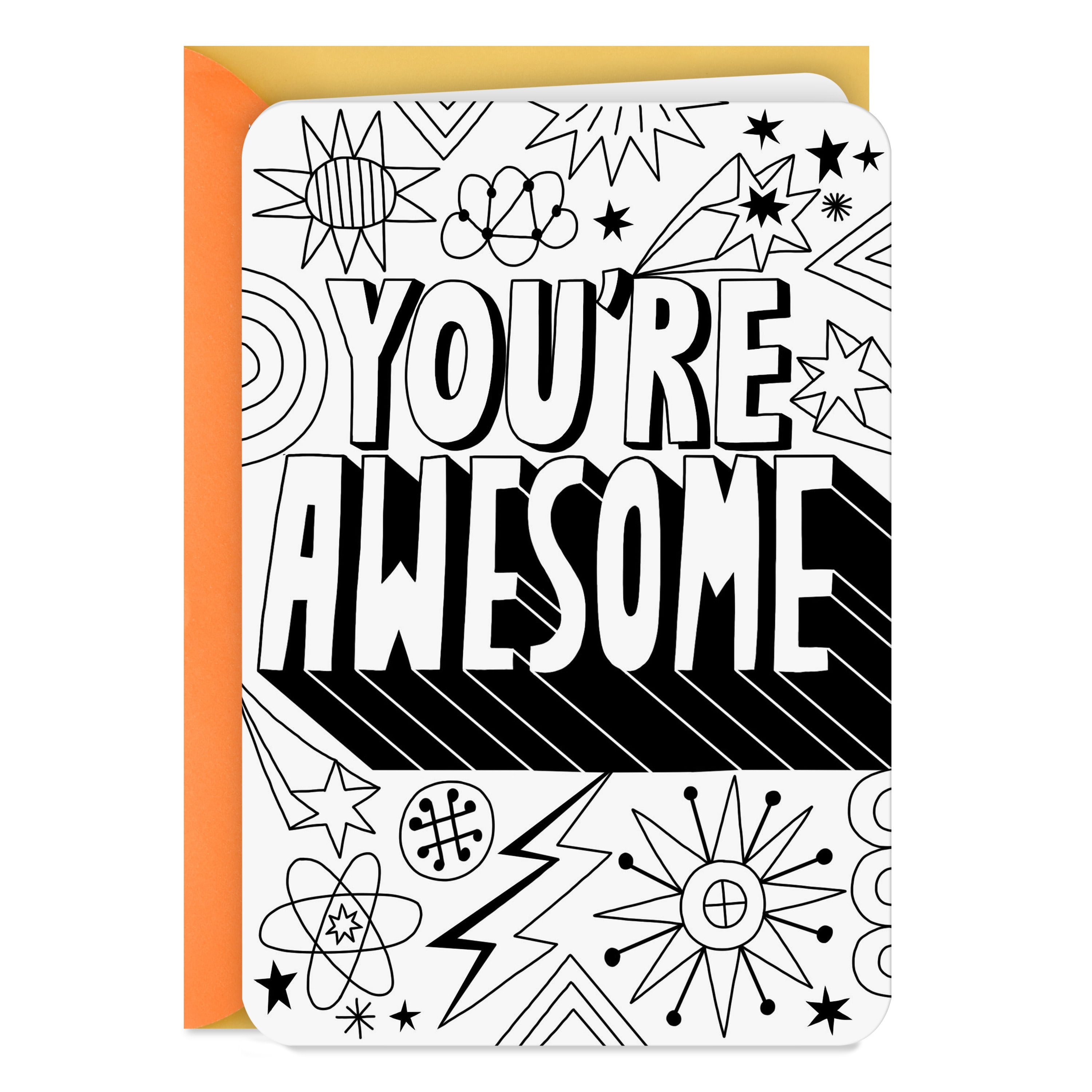 Hallmark Just Because Crayola Blank Coloring Card (You're Awesome ...