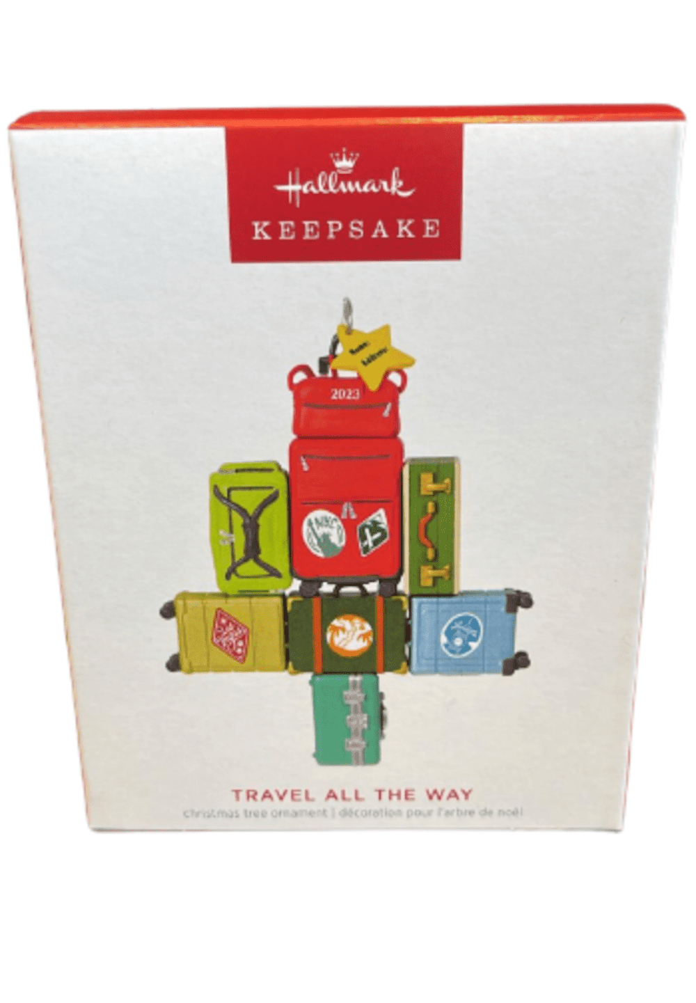 Hallmark Keepsake Christmas Ornament 2023, Travel All The Way, Suitcase ...