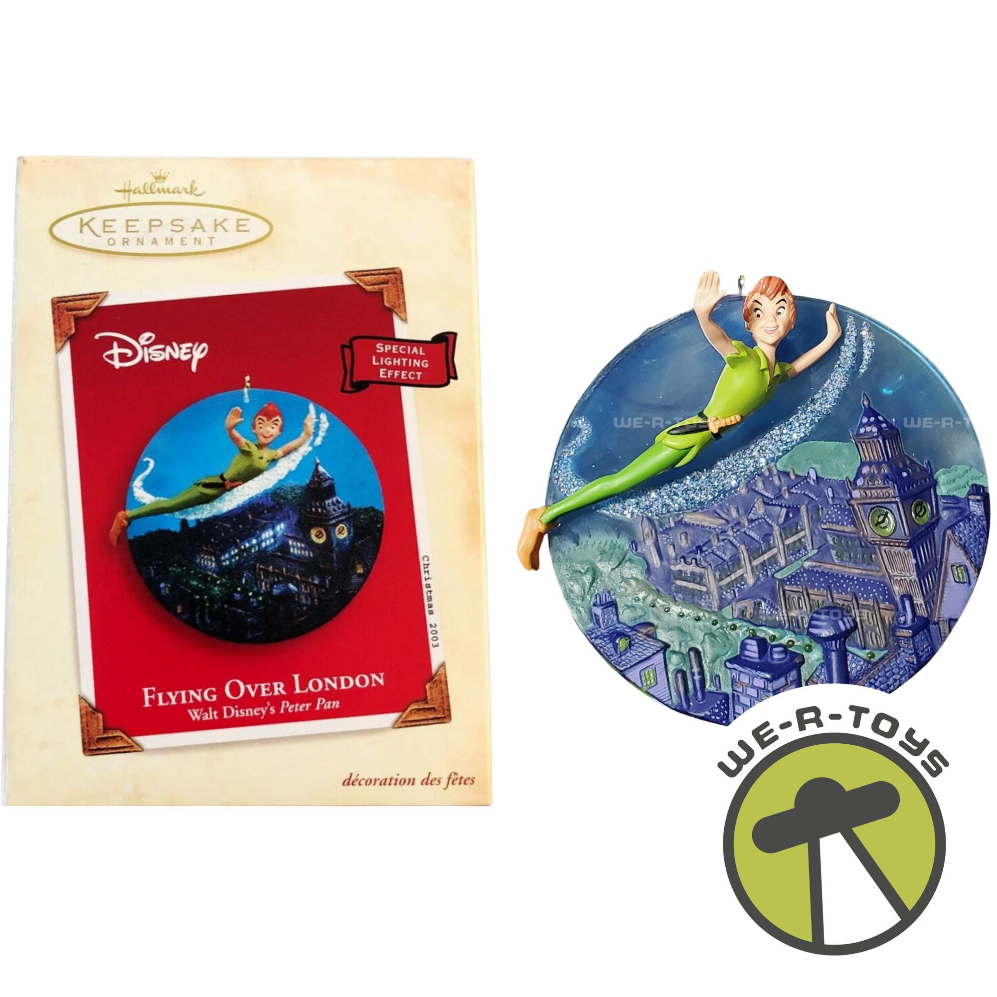Disney Hallmark Keepsake Ornament, Peter Pan Flying Over London with ...
