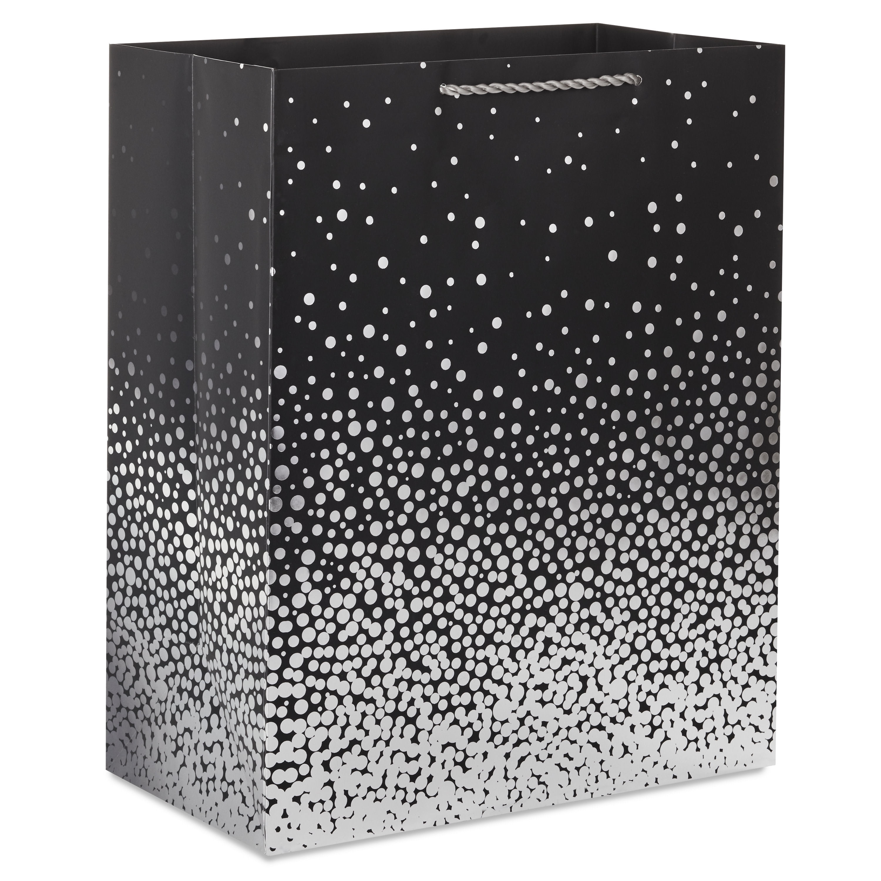 Hallmark Large Gift Bag (Black With Cascading Silver Dots) - Walmart.com