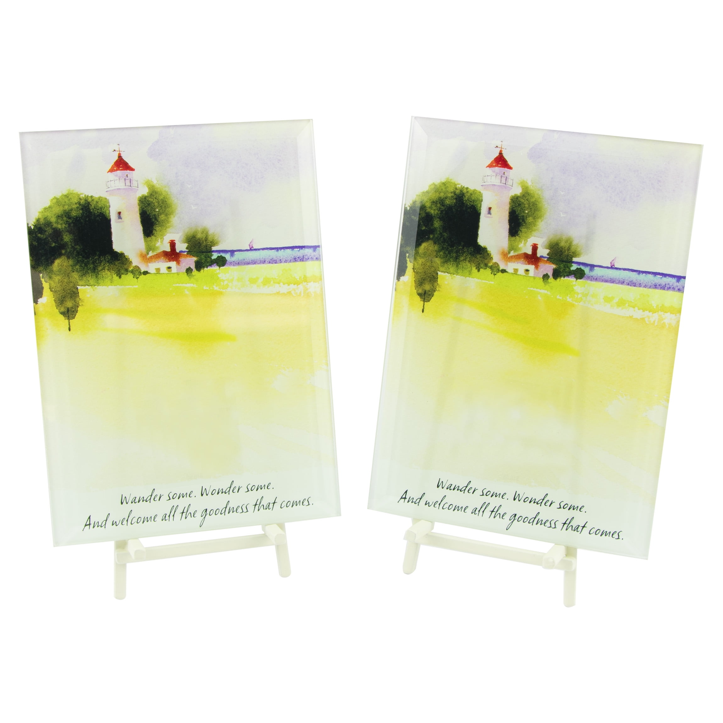 Hallmark Majestic Lighthouse Glass Desk Plaque, 2 Pack - Walmart.com