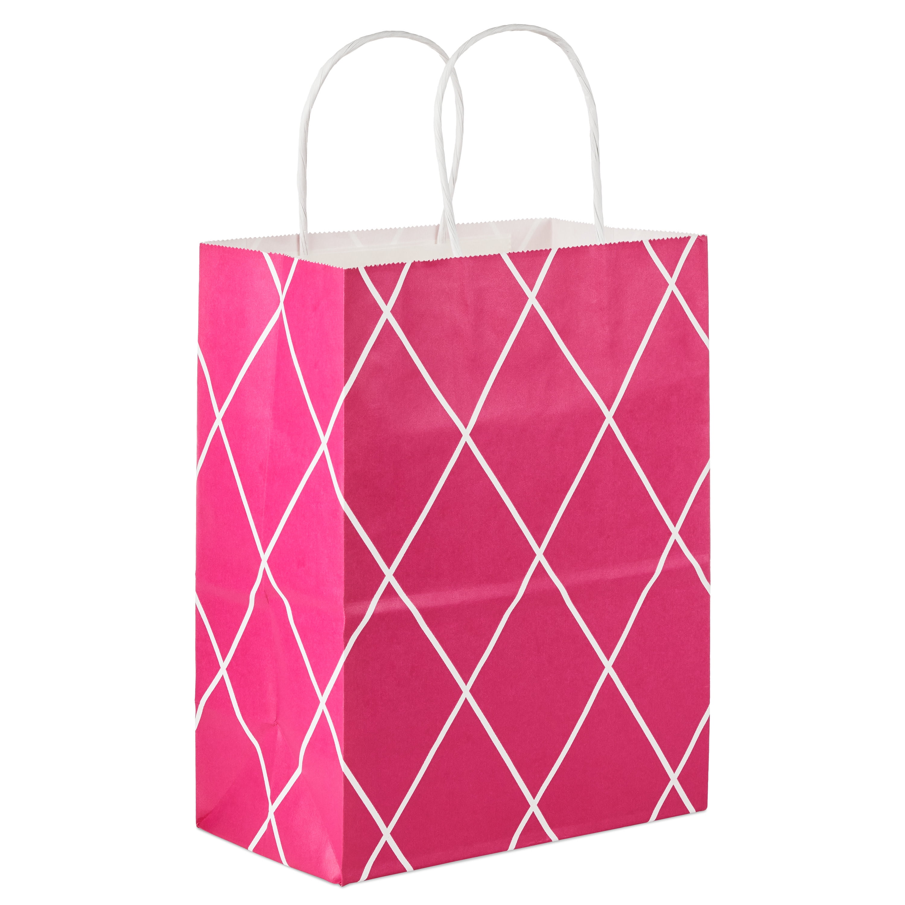 Hallmark Medium Gift Bag (Hot Pink and White Diamond Plaid) - Walmart.com
