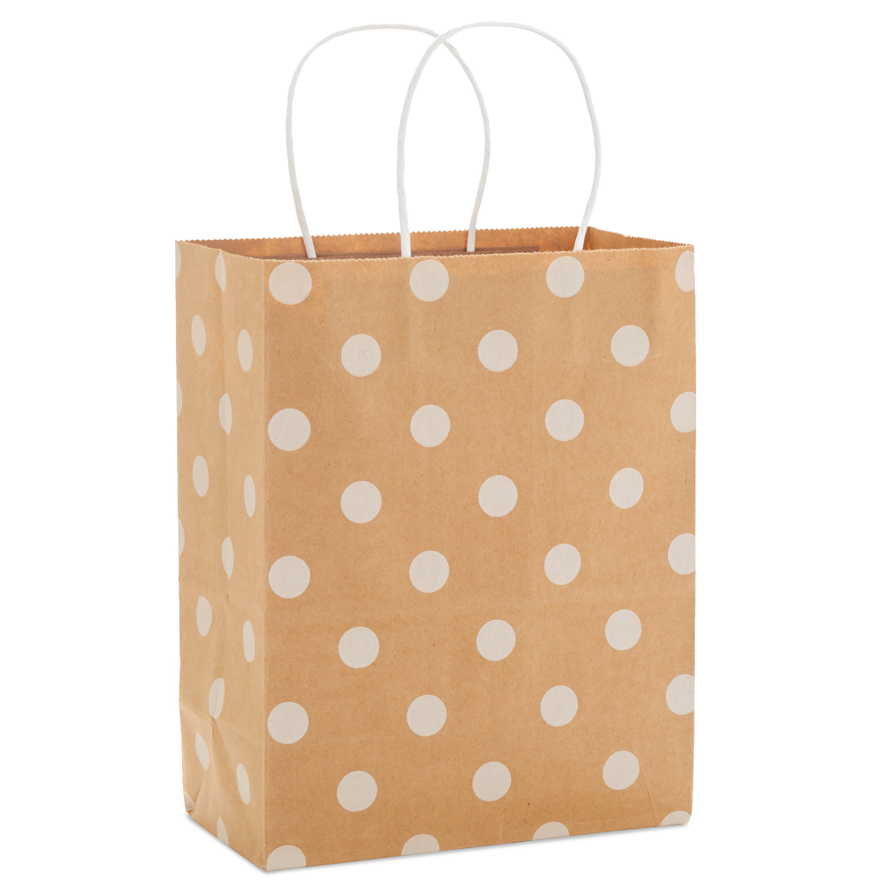 Hallmark Medium Gift Bag (Kraft Brown With White Polka Dots) - Walmart.com