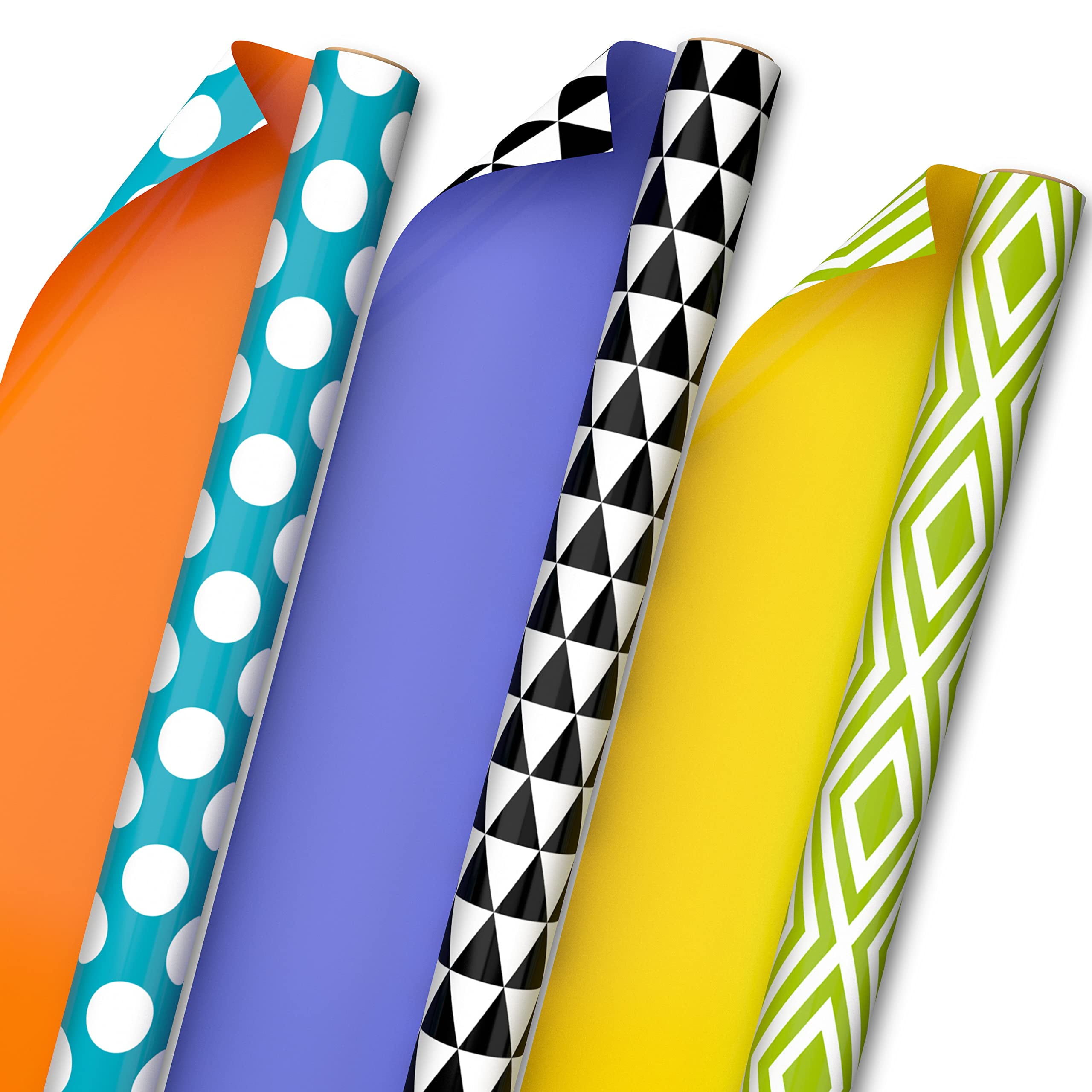 Hallmark Modern Wrapping Paper OIF8 Rolls for Birthday, Graduation ...