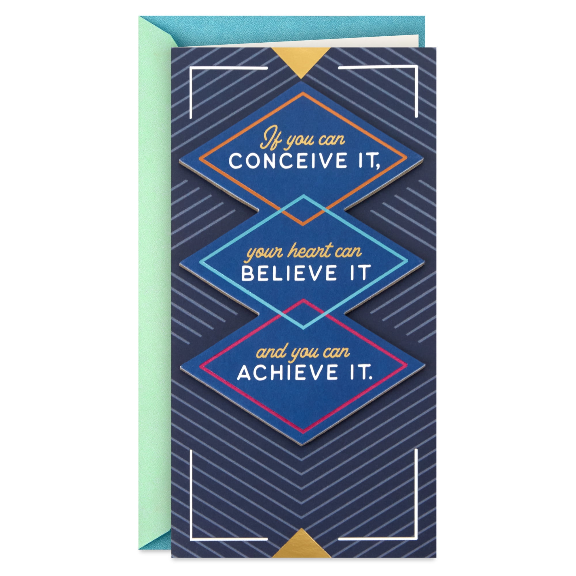 Hallmark Money Holder Graduation Card (If You Can Conceive It, You Can Achieve It) - Walmart.com