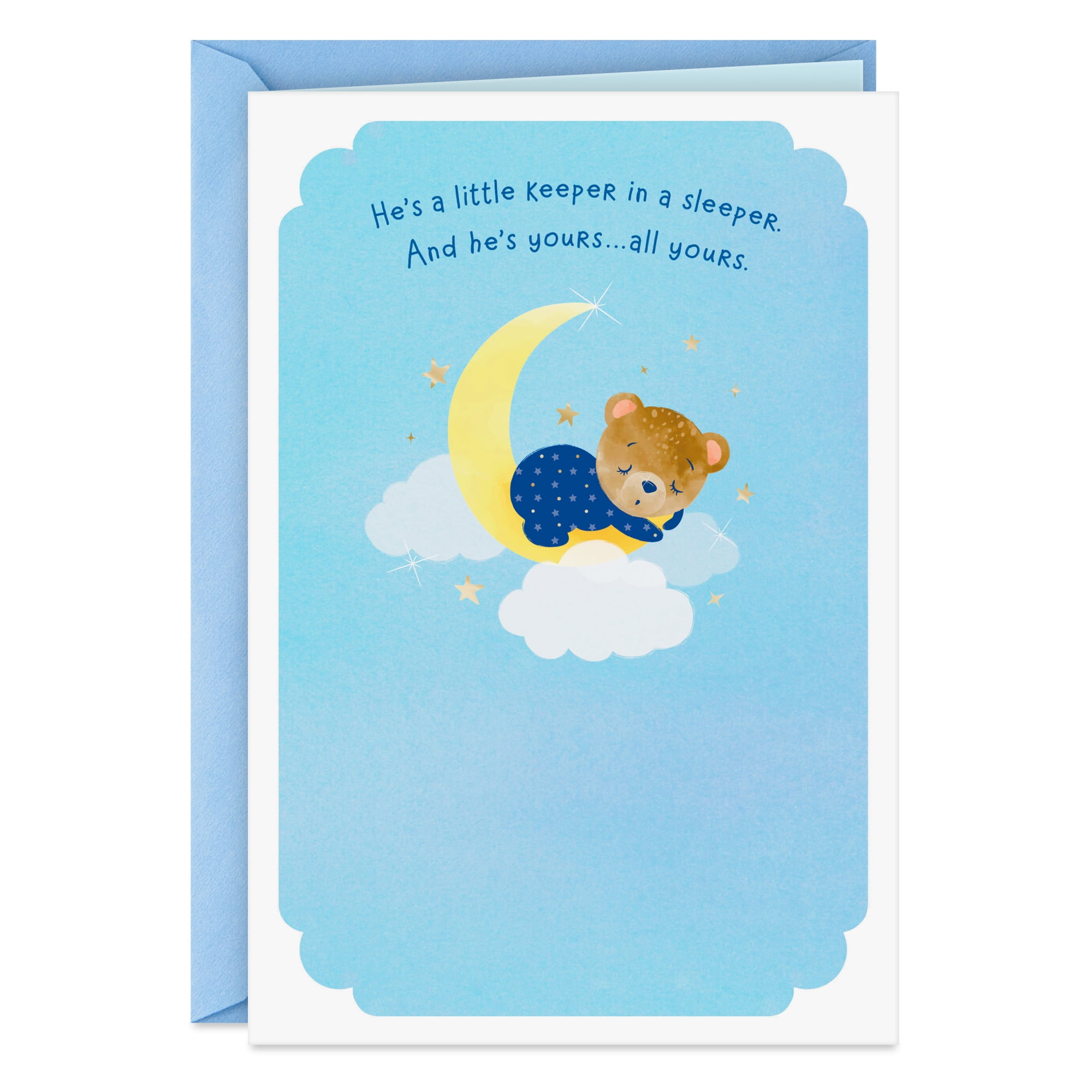Hallmark New Baby Boy Card (Snuggly Ever After) - Walmart.com