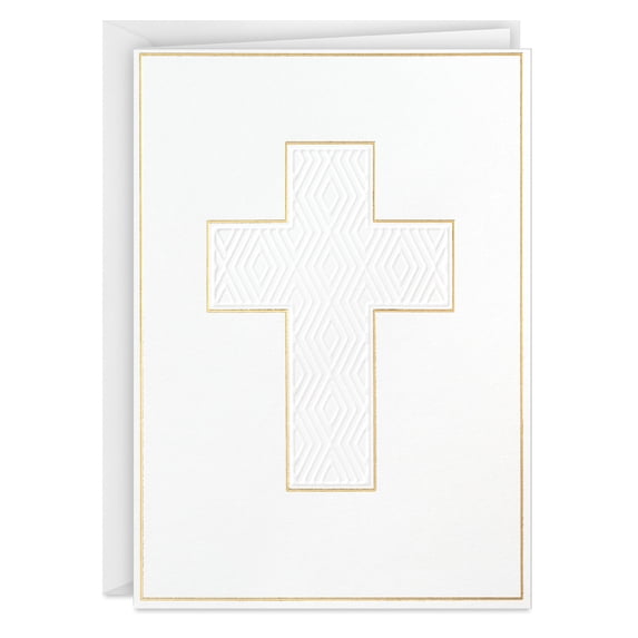 Hallmark White Note Cards (Embossed Cross), 24 Ct. - Walmart.com