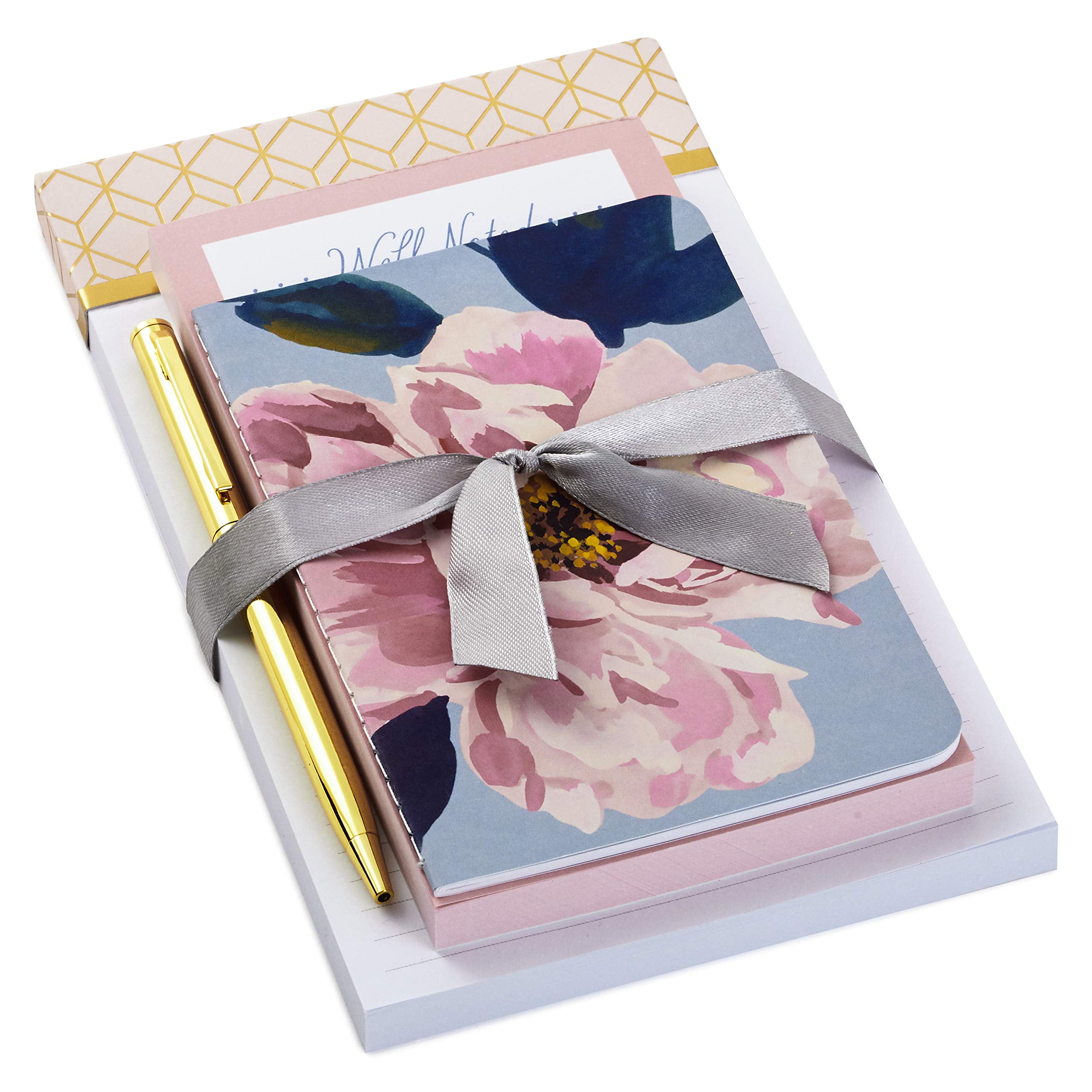 Hallmark Notepad Bundle with Pen, Pretty Pinks (3 Notepads in Assorted ...