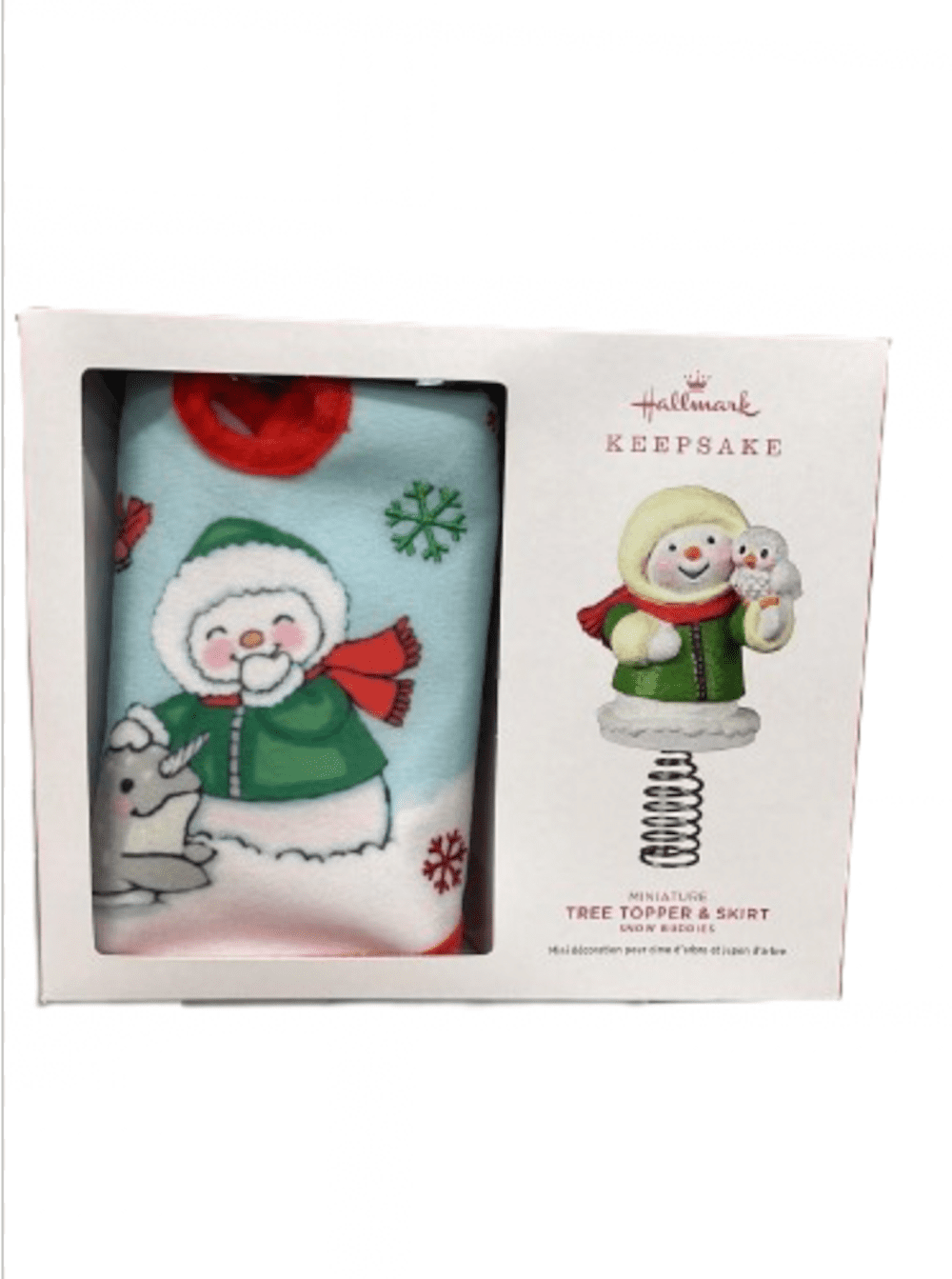 Hallmark Ornament 2022 Snow Buddies Miniature Tree Topper & Skirt Set ...