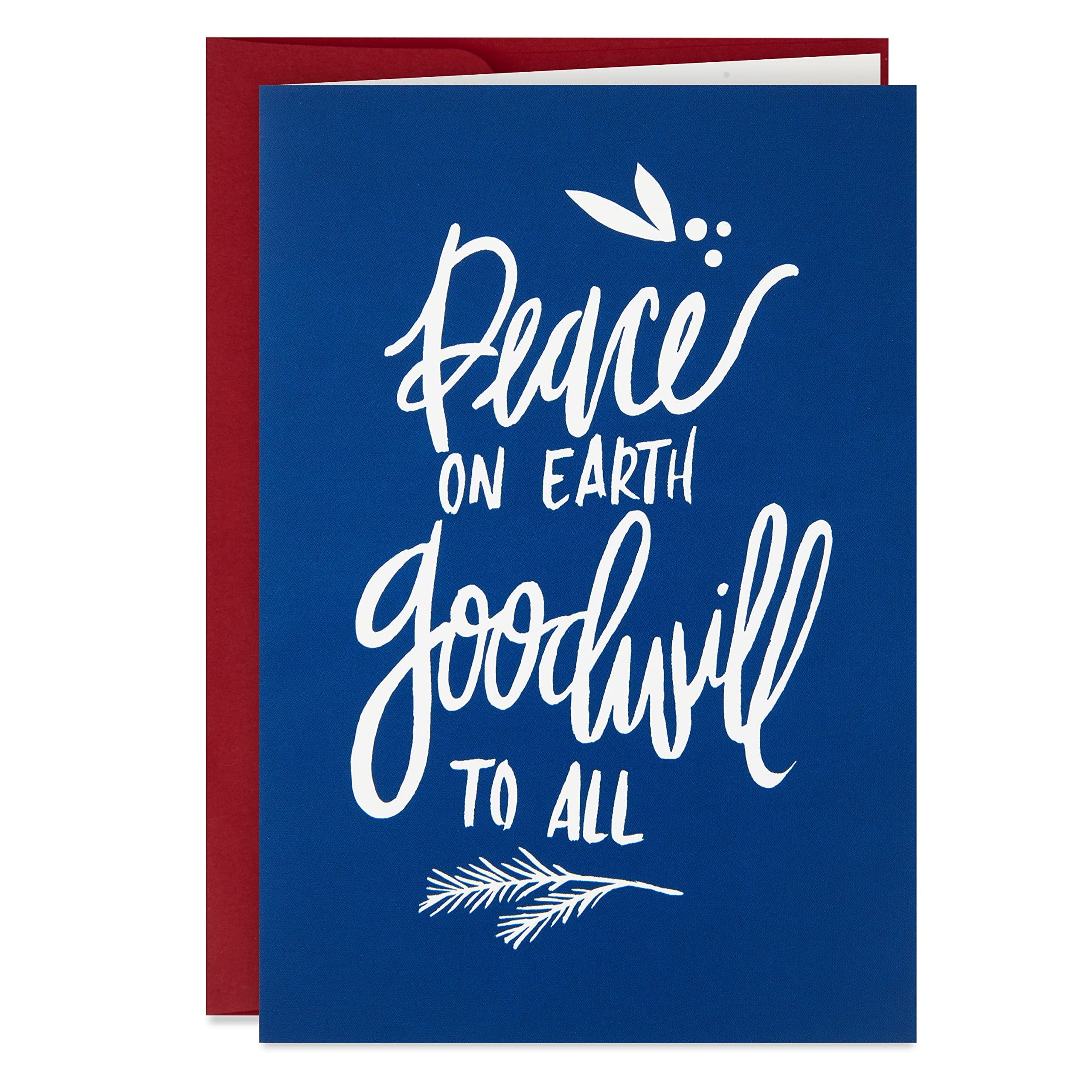 Hallmark Pack of 10 Personalized Video Christmas Cards, Peace on Earth ...