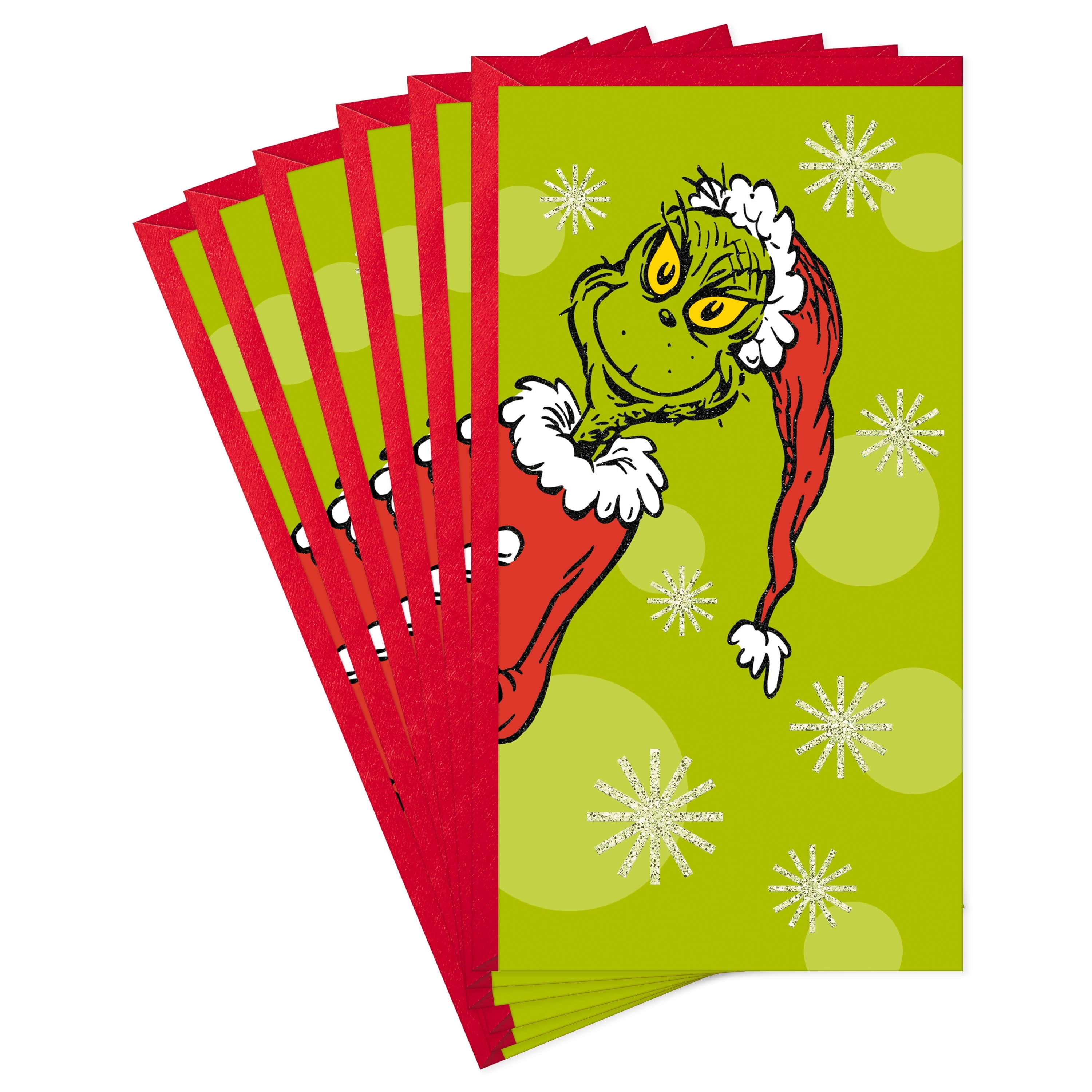 Hallmark Pack of Christmas Money or Gift Card Holders, The Grinch (6 ...