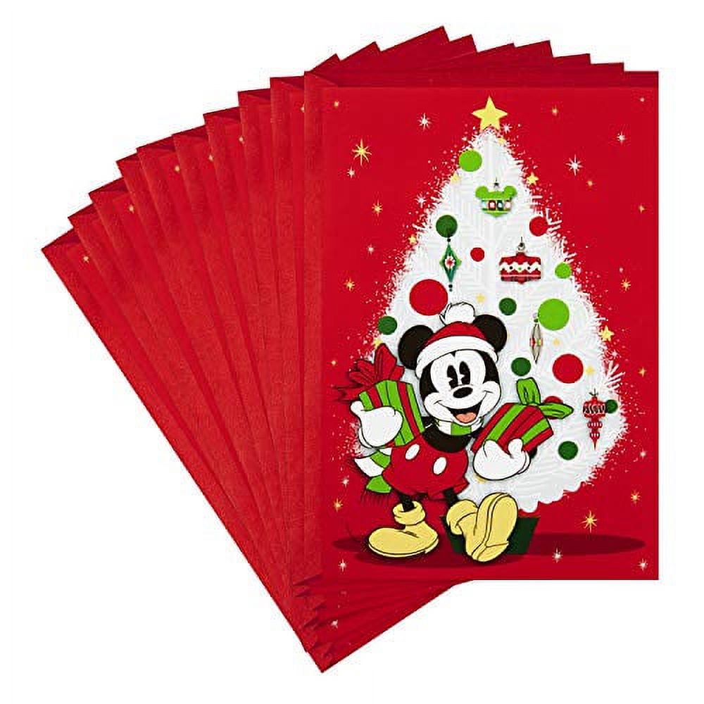 Hallmark Pack of Disney Christmas Cards, Jolly Joyful Mickey Mouse (10 ...