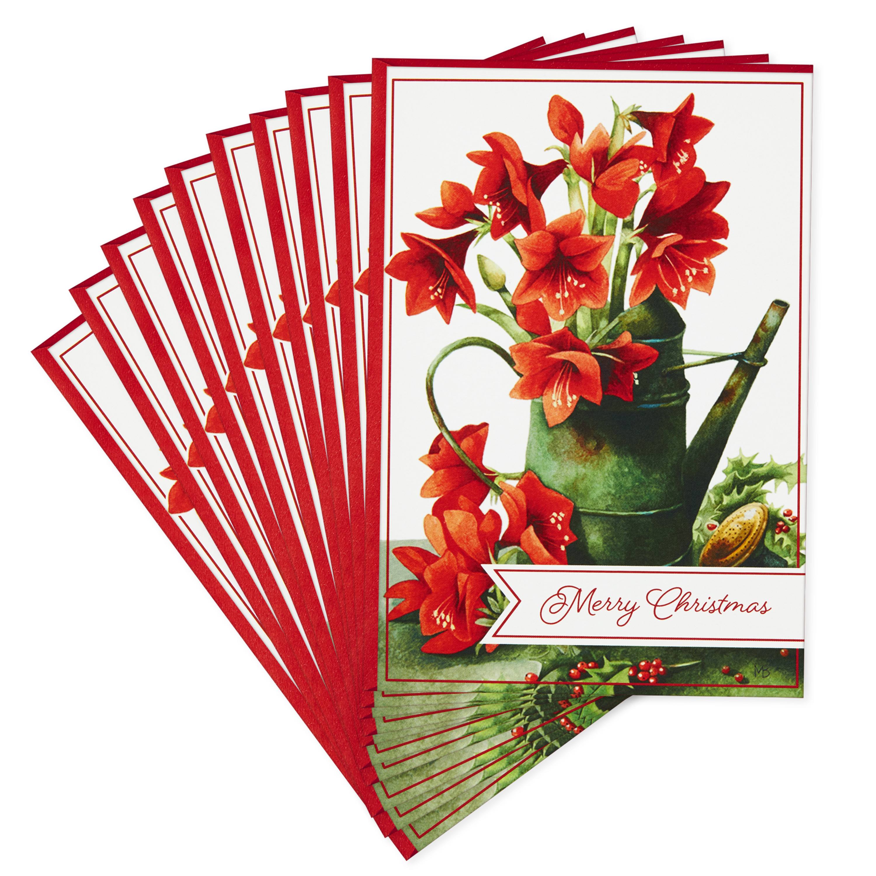 Hallmark Pack of Marjolein Bastin Christmas Cards, Christmas Flowers ...