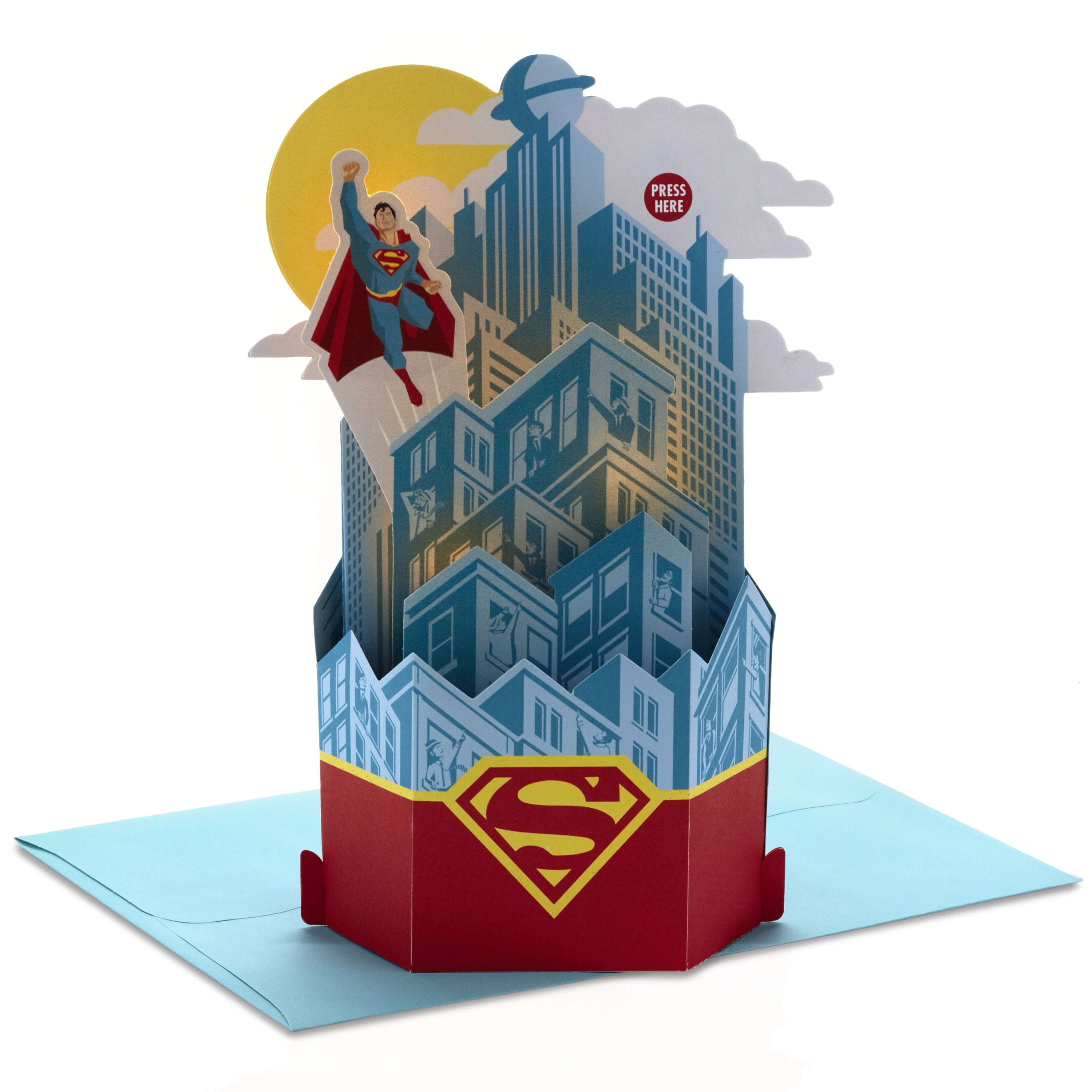 Hallmark Paper Wonder Superman Pop Up Birthday Card with Music (Plays ...