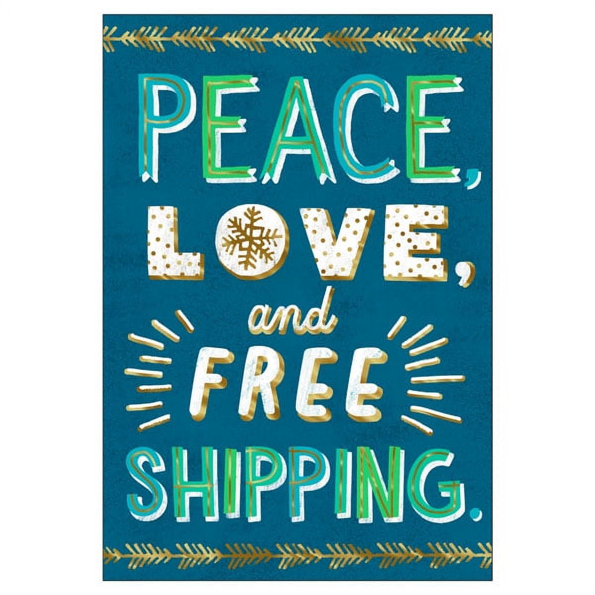 Hallmark Peace, Love and Free Shipping Funny Holiday Cards, Box of 16 ...