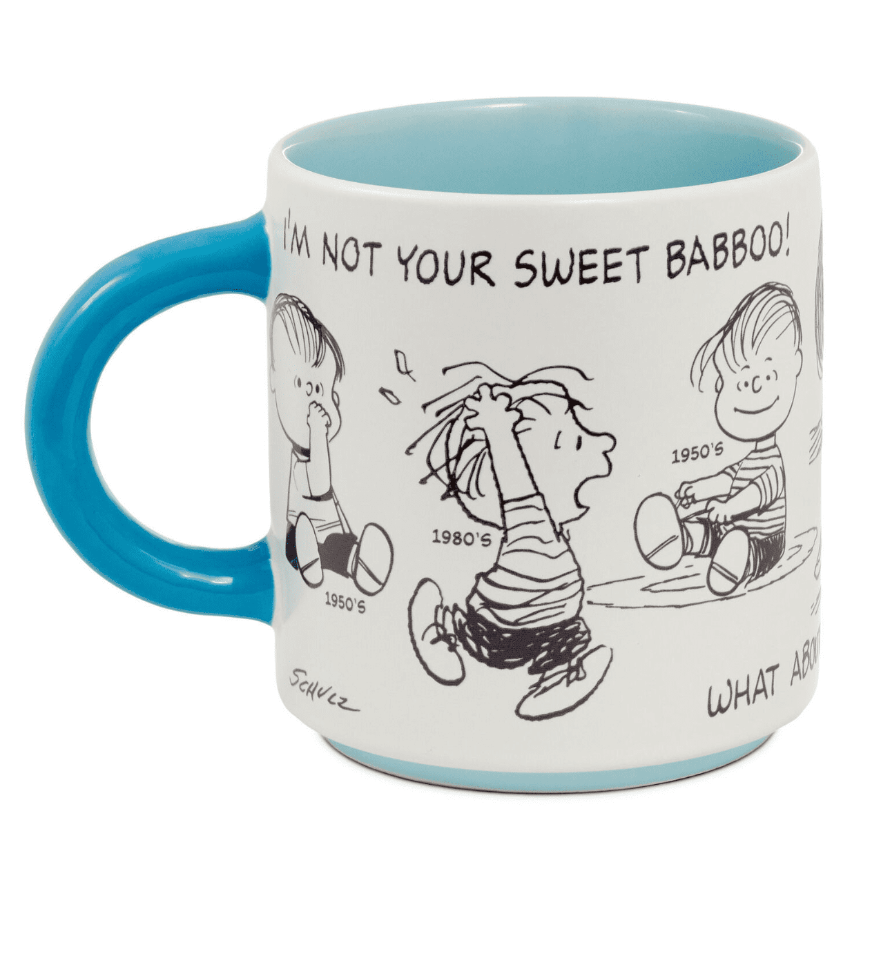 Hallmark Peanuts 75th Anniversary Linus Through the Decades Coffee Mug ...