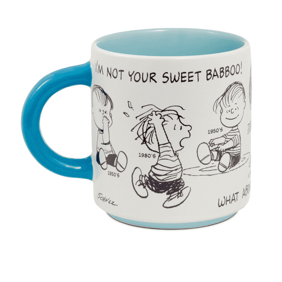 Hallmark Peanuts 75th Anniversary Linus Through the Decades Coffee Mug ...