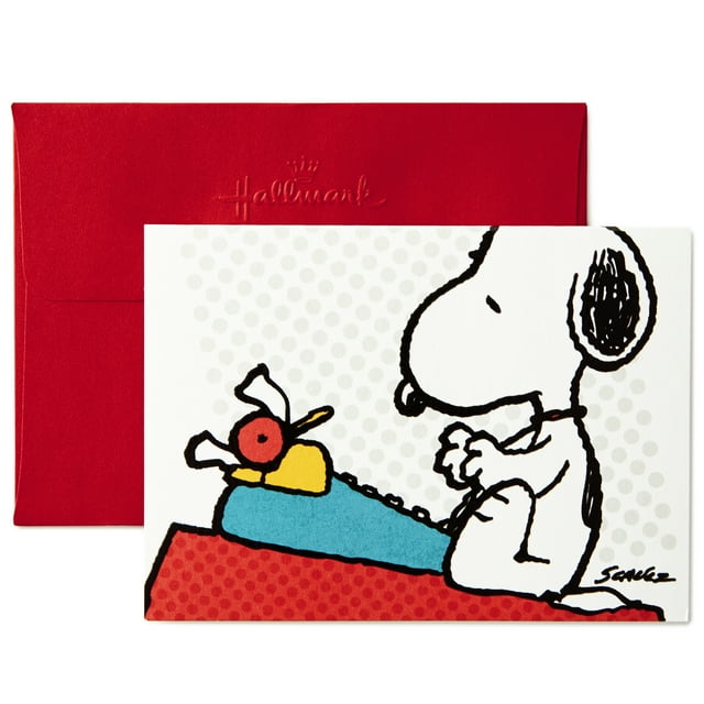 Hallmark Peanuts Blank Cards, Snoopy Typing (10 Cards with Envelopes ...