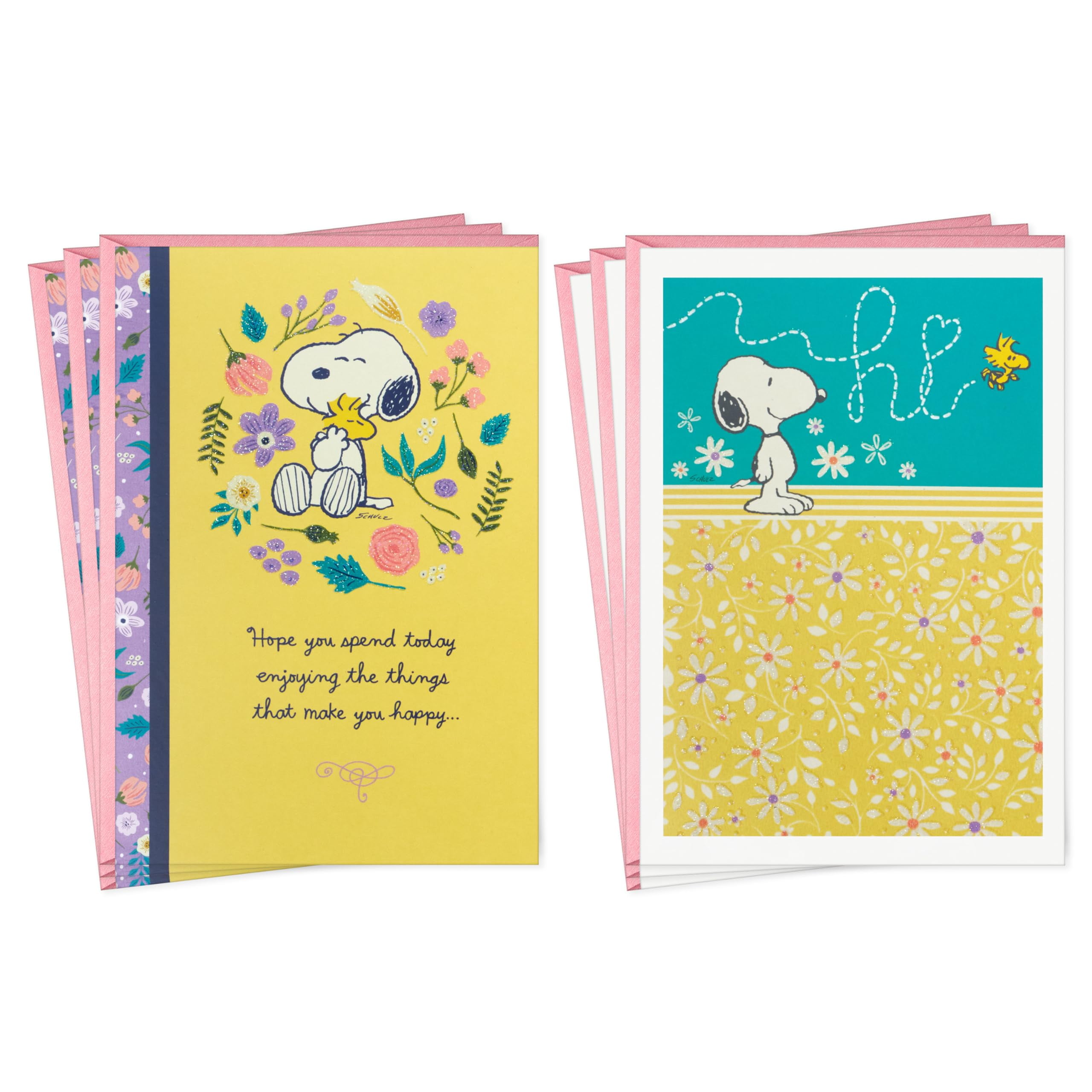 Hallmark Peanuts Snoopy Card Pack (6 Cards with Envelopes) for Mother's ...