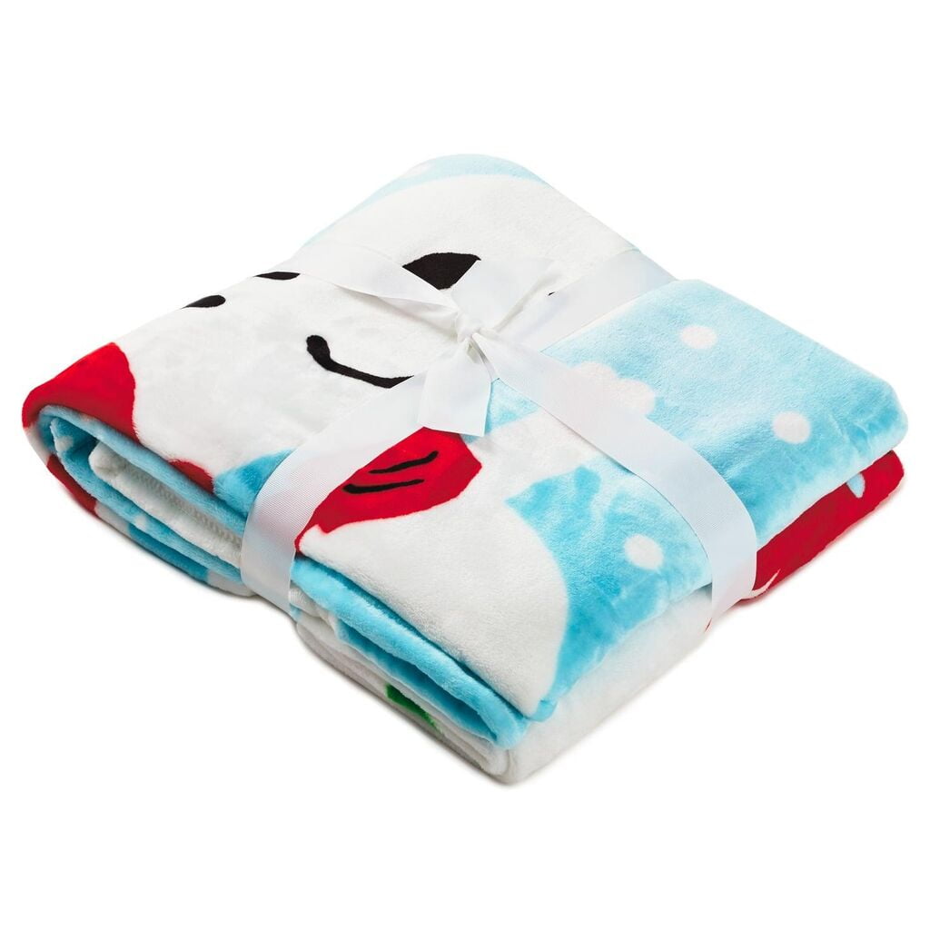 Hallmark Peanuts Snoopy Woodstock Ice Skating Holiday Throw Blanket ...