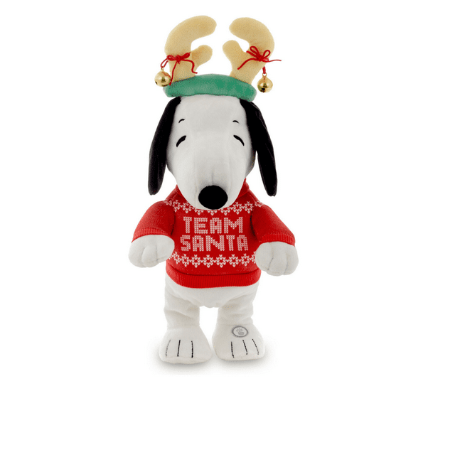Hallmark Peanuts Team Santa Snoopy Plush With Sound and Motion New with ...