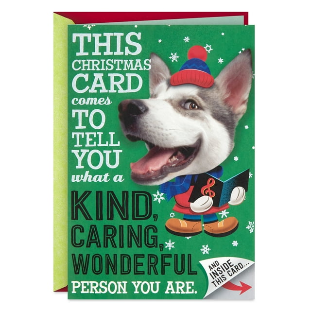Hallmark Pop-up Christmas Greeting Card (Cute Dog Heartfelt Hug ...