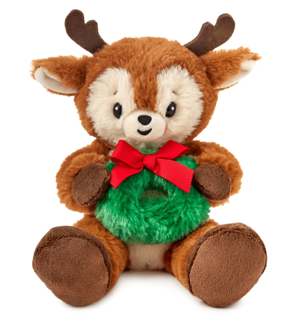 Hallmark Reindeer With Wreath Plush, 6" New with Tag - Walmart.com
