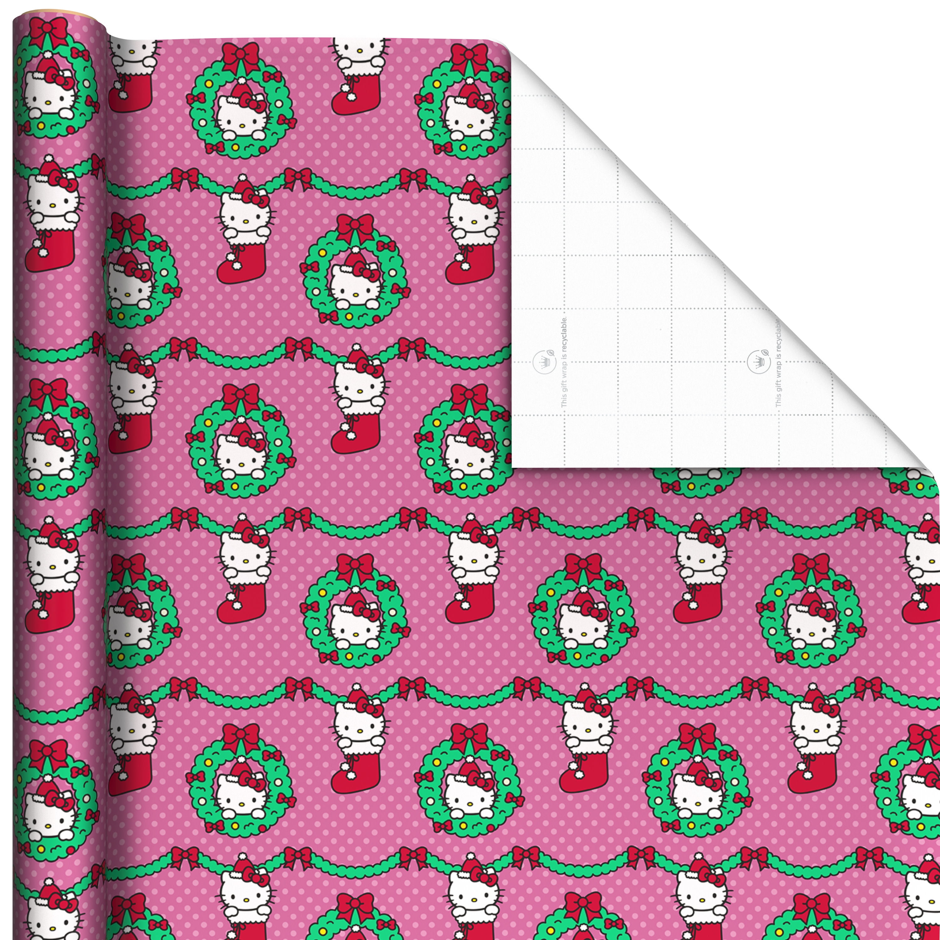 Hallmark Sanrio Hello Kitty Christmas 40 In. Wrapping Paper Roll with ...