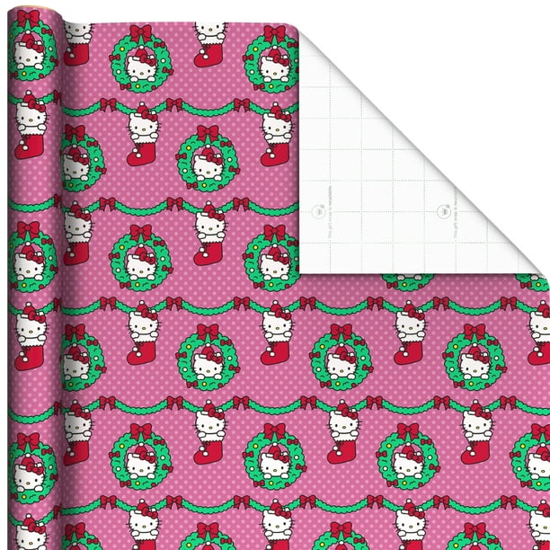 Hallmark Sanrio Hello Kitty Christmas 40 In. Wrapping Paper Roll with ...