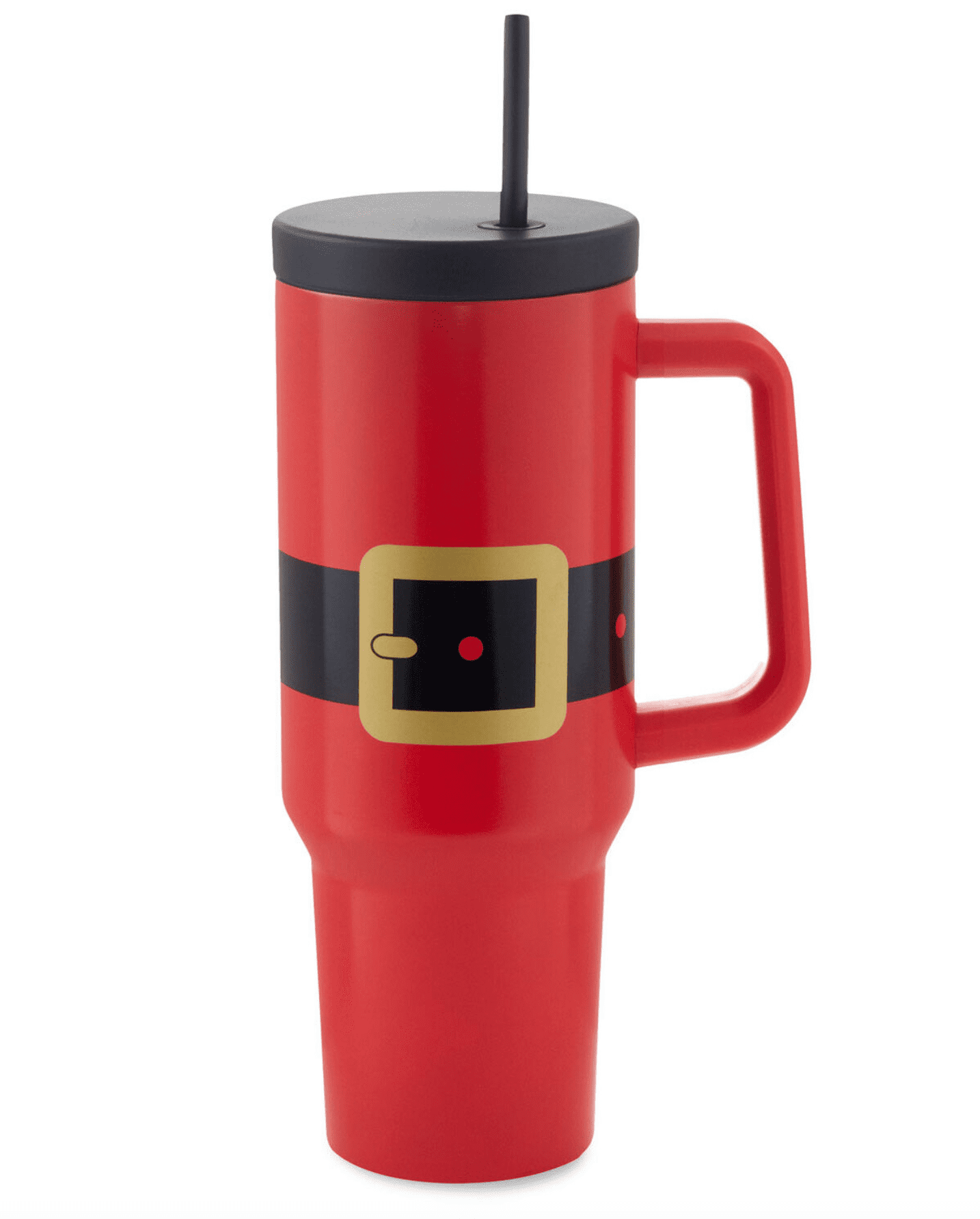 Hallmark Santa Suit Insulated Travel Cup With Handle and Straw 40 oz ...