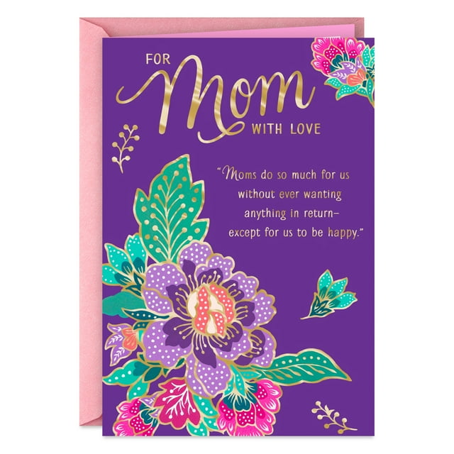 Hallmark Sentimental Studios A Hmk Co. Birthday Card - Ornate Flowers ...