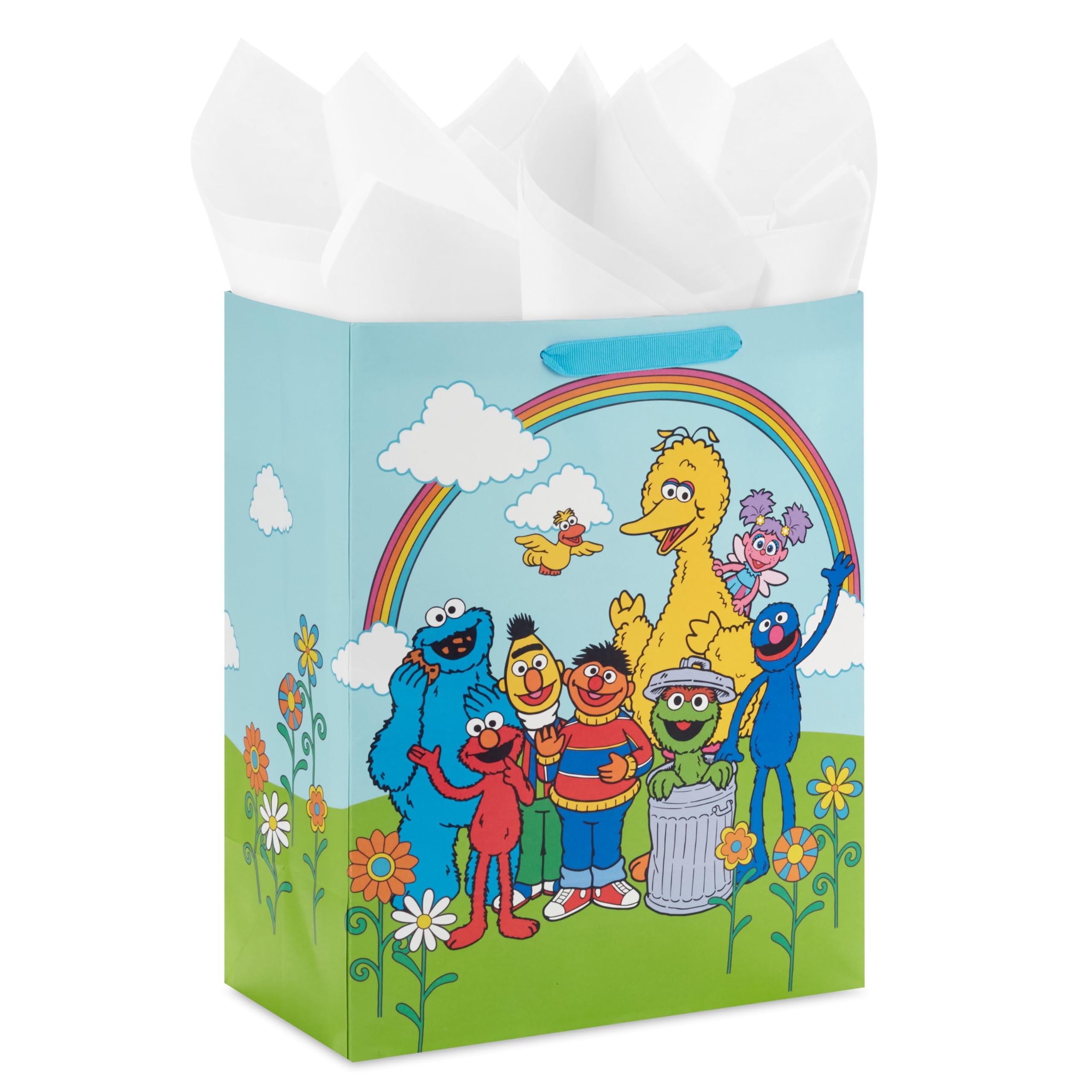 Hallmark Sesame Street 13" KEF16 Large Gift Bag with Tissue Paper (Big ...
