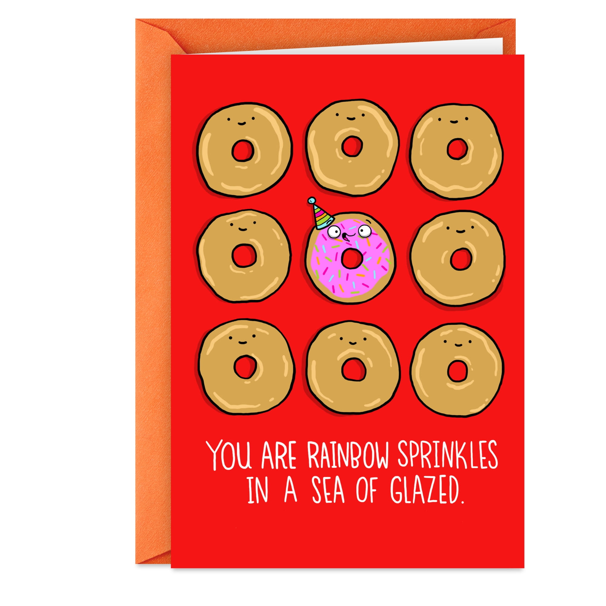 Hallmark Shoebox Birthday Card (Rainbow Sprinkle Donut) - Walmart.com
