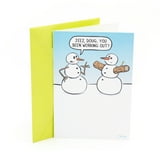 Hallmark Shoebox Funny Christmas Card (Buff Snowman) - Walmart.com