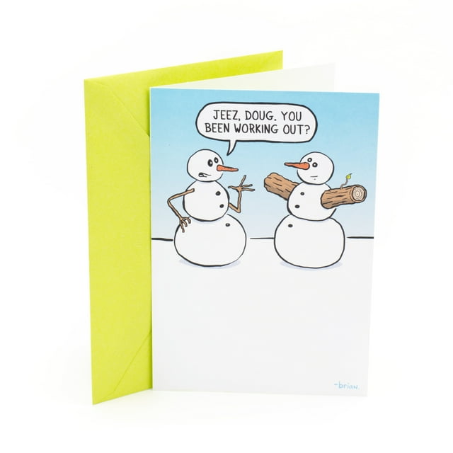 Hallmark Shoebox Funny Christmas Card (Buff Snowman) - Walmart.com