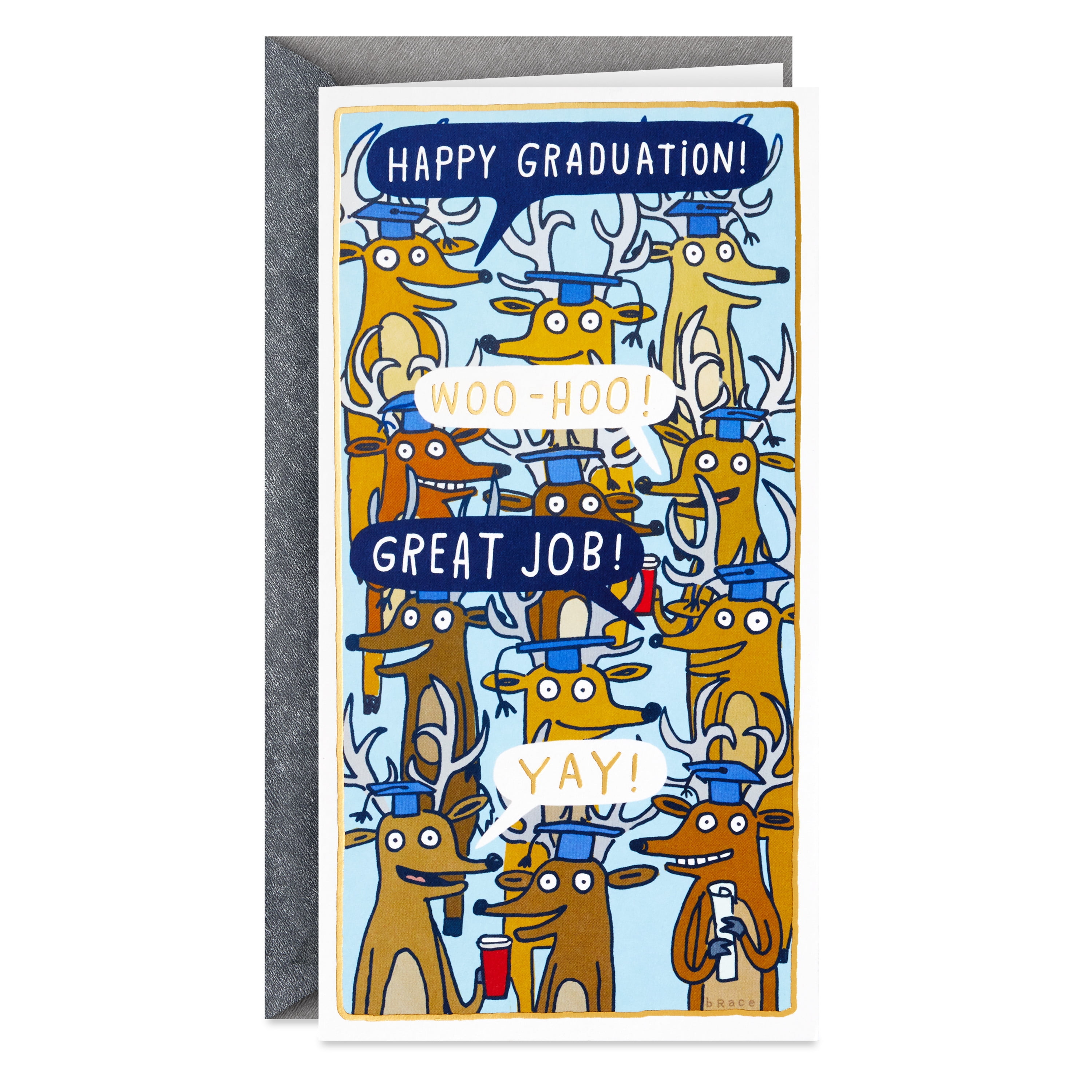 Hallmark Shoebox Funny Blue Paper Money Holder Graduation Card (a Few ...