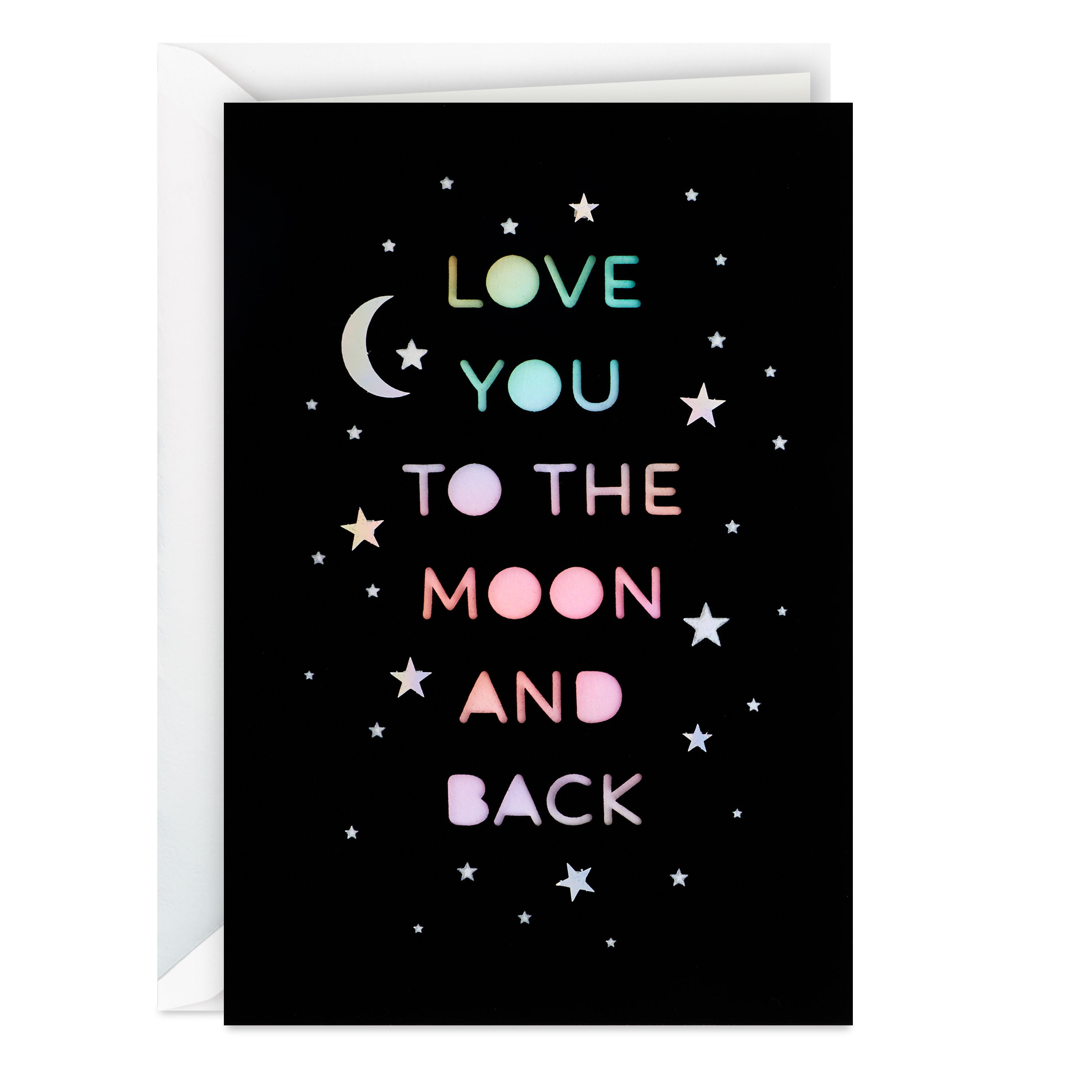 Hallmark Signature Blank Card, To the Moon and Back (Birthday Card ...