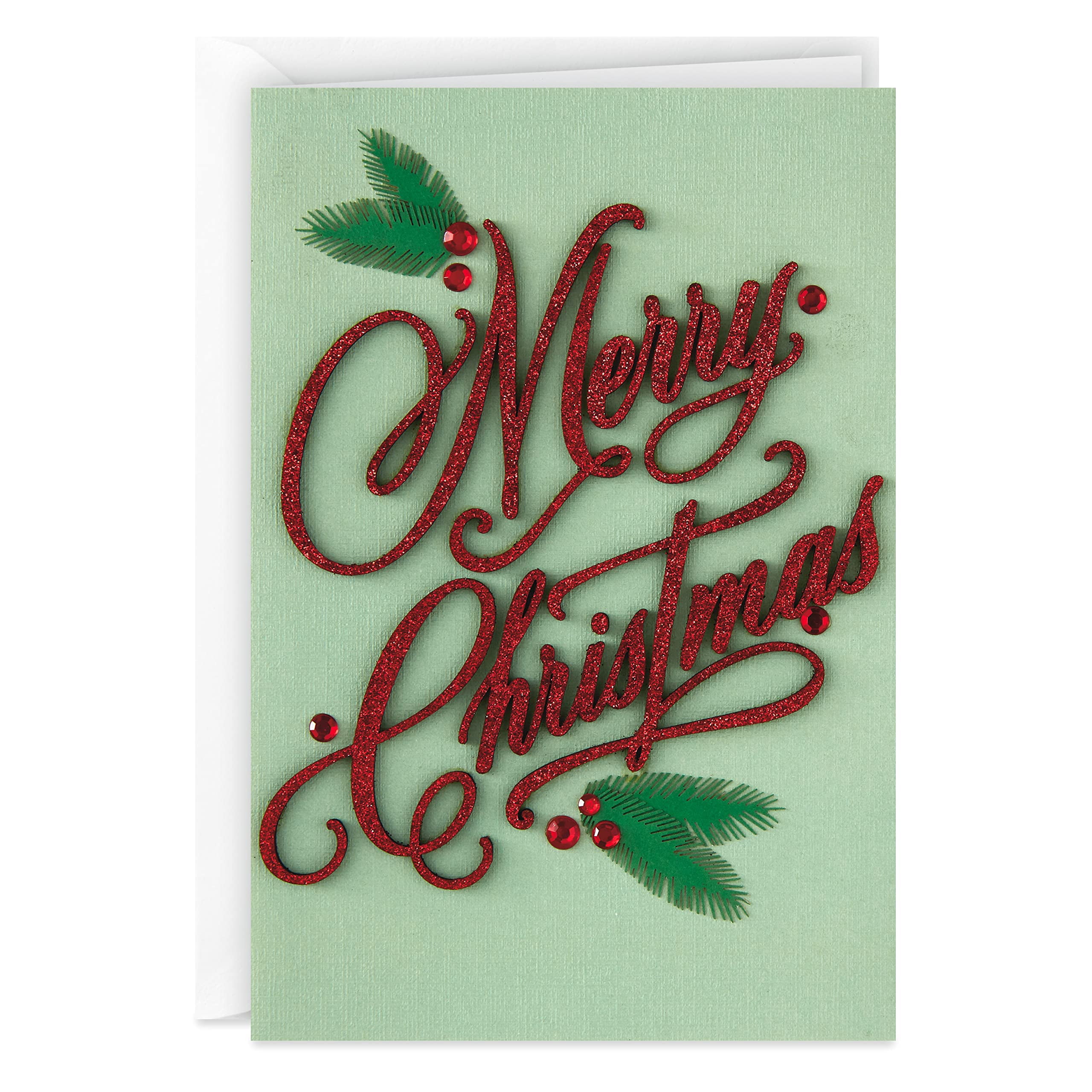 Hallmark Signature Christmas Card (Merry Christmas Lettering) C24 ...