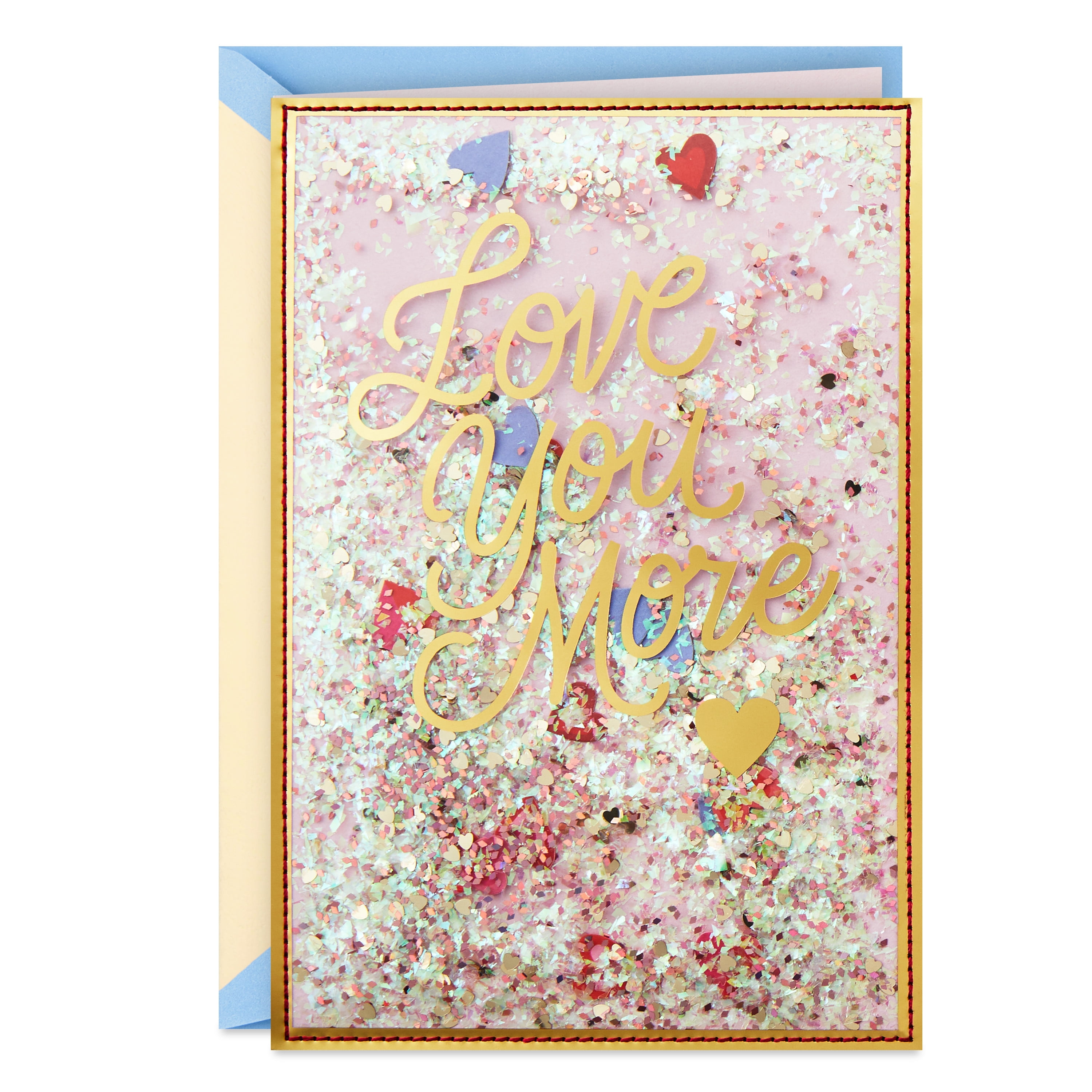 Hallmark Signature Love Card (Love You More Confetti Hearts) - Walmart.com